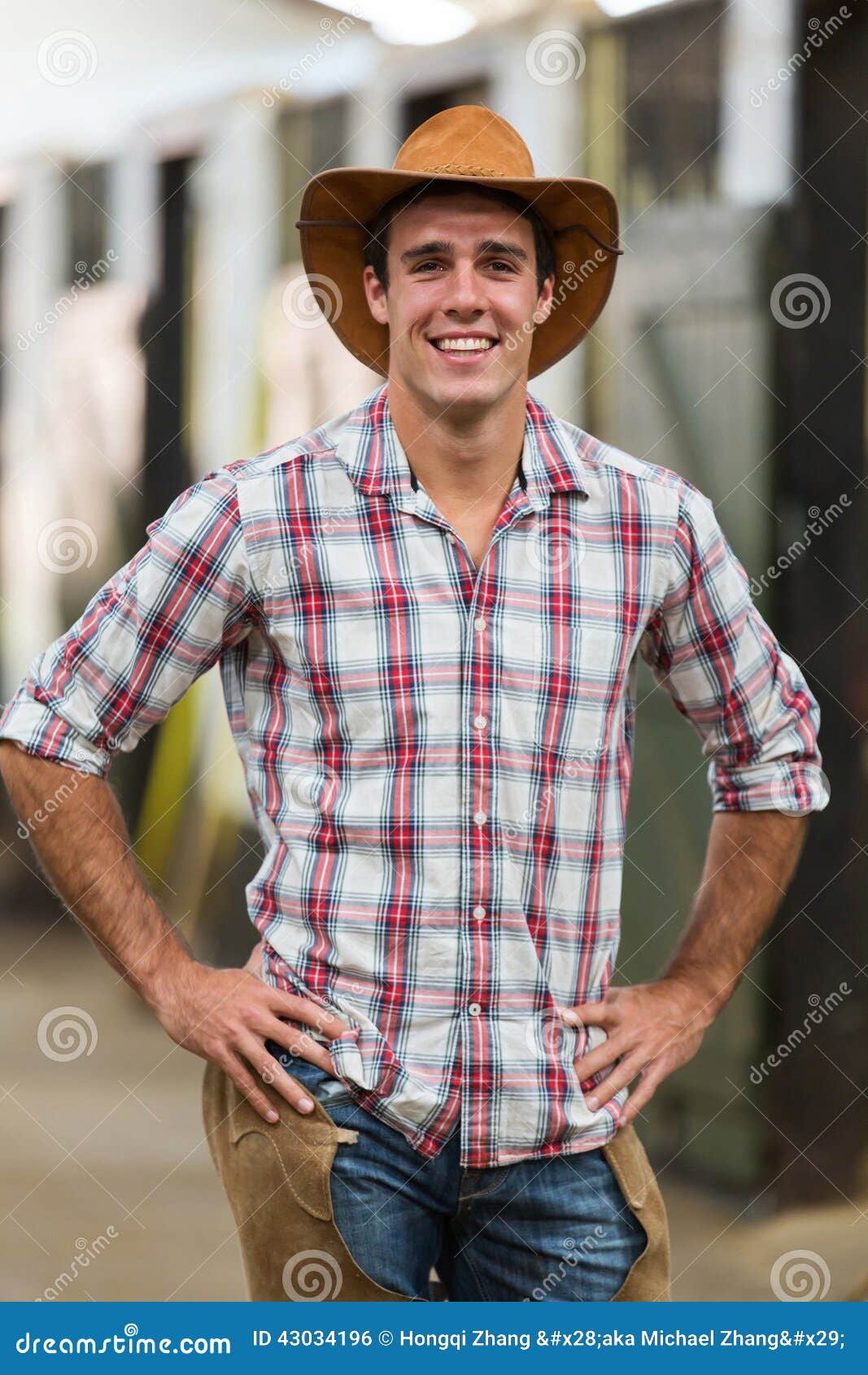 American cowboy stables stock photo. Image of happy, confident - 43034196