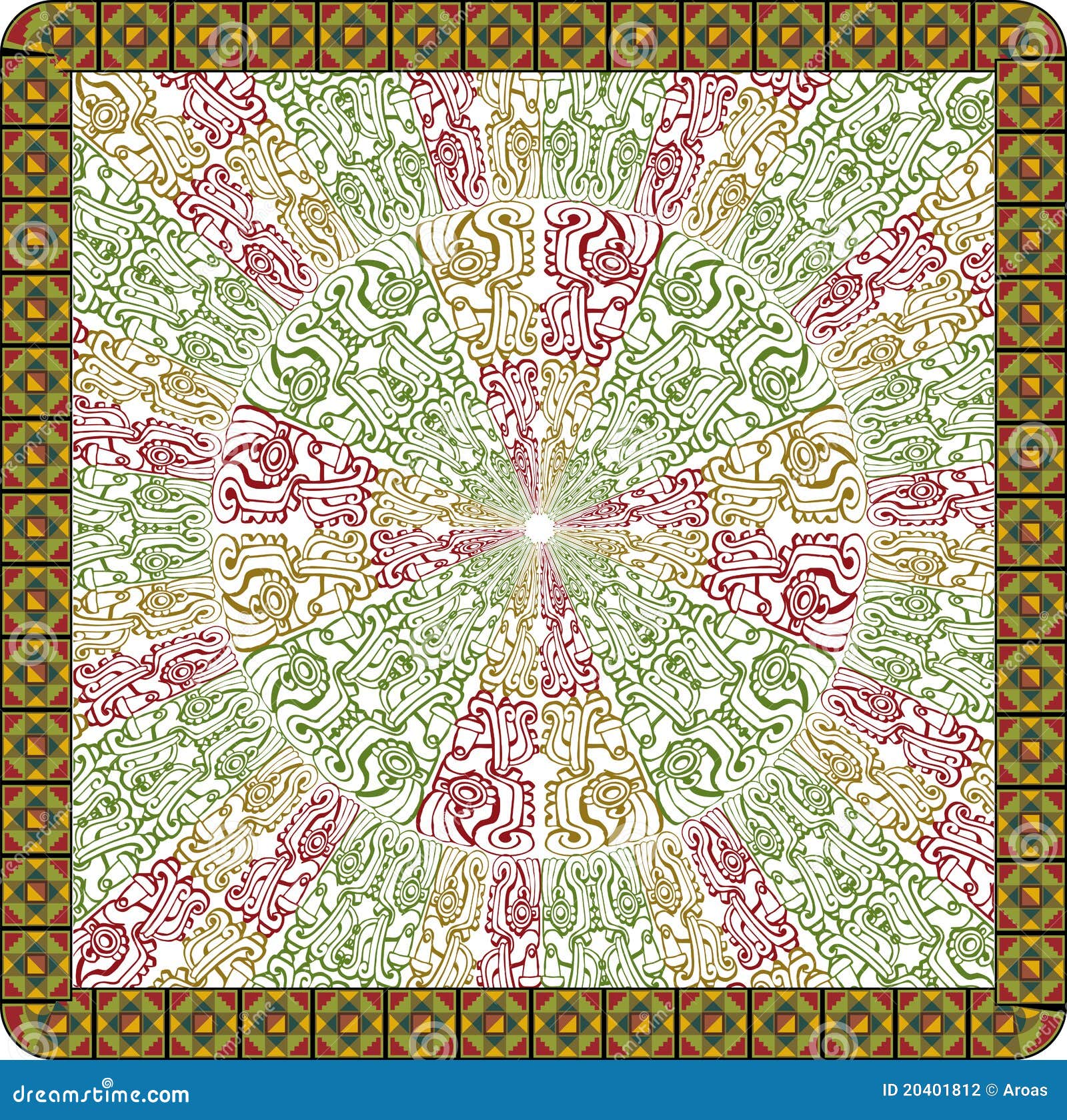 American culture pattern stock vector. Illustration of inca - 20401812