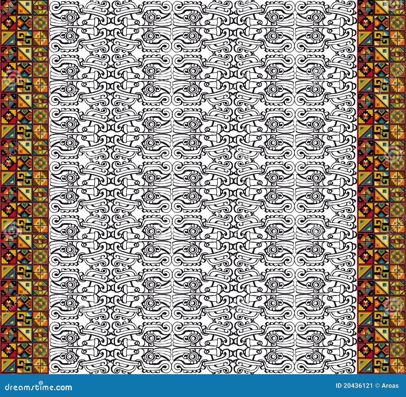 American culture pattern stock vector. Illustration of inca - 20436121