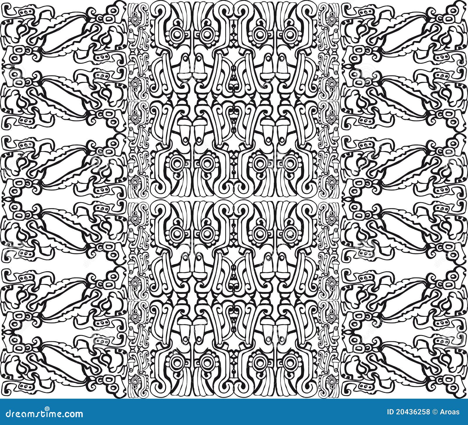 American culture pattern stock vector. Illustration of geoglyphs - 20436258