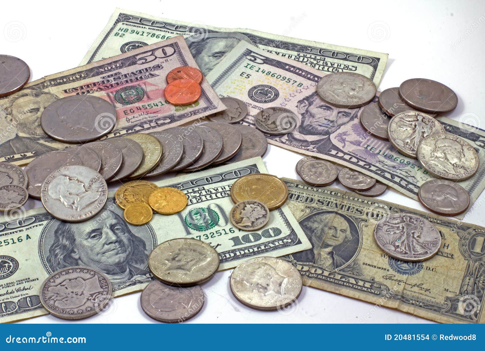 American Currency stock photo. Image of commerce, metal - 20481554