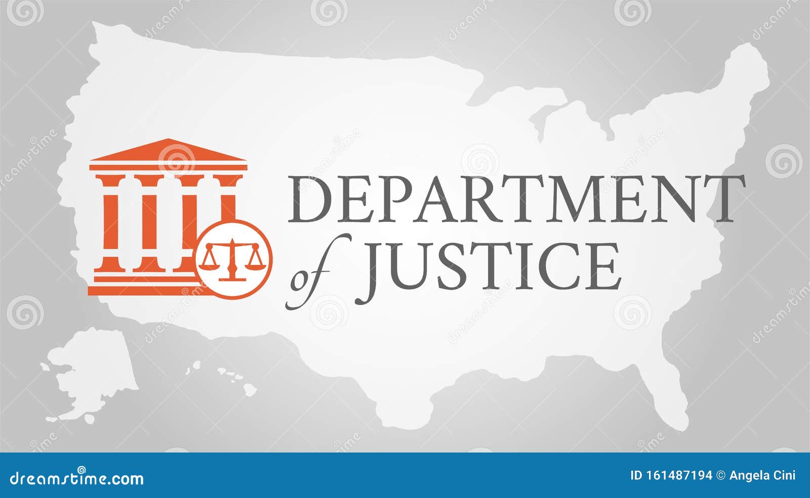 American Department of Justice Background Illustration Stock Vector ...