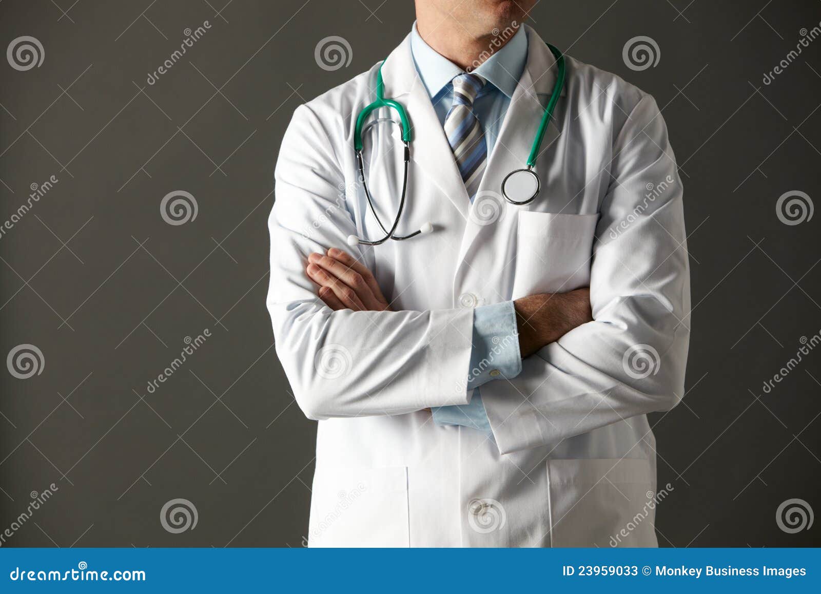 American Doctor Studio Portrait Cropped Stock Image - Image of front ...