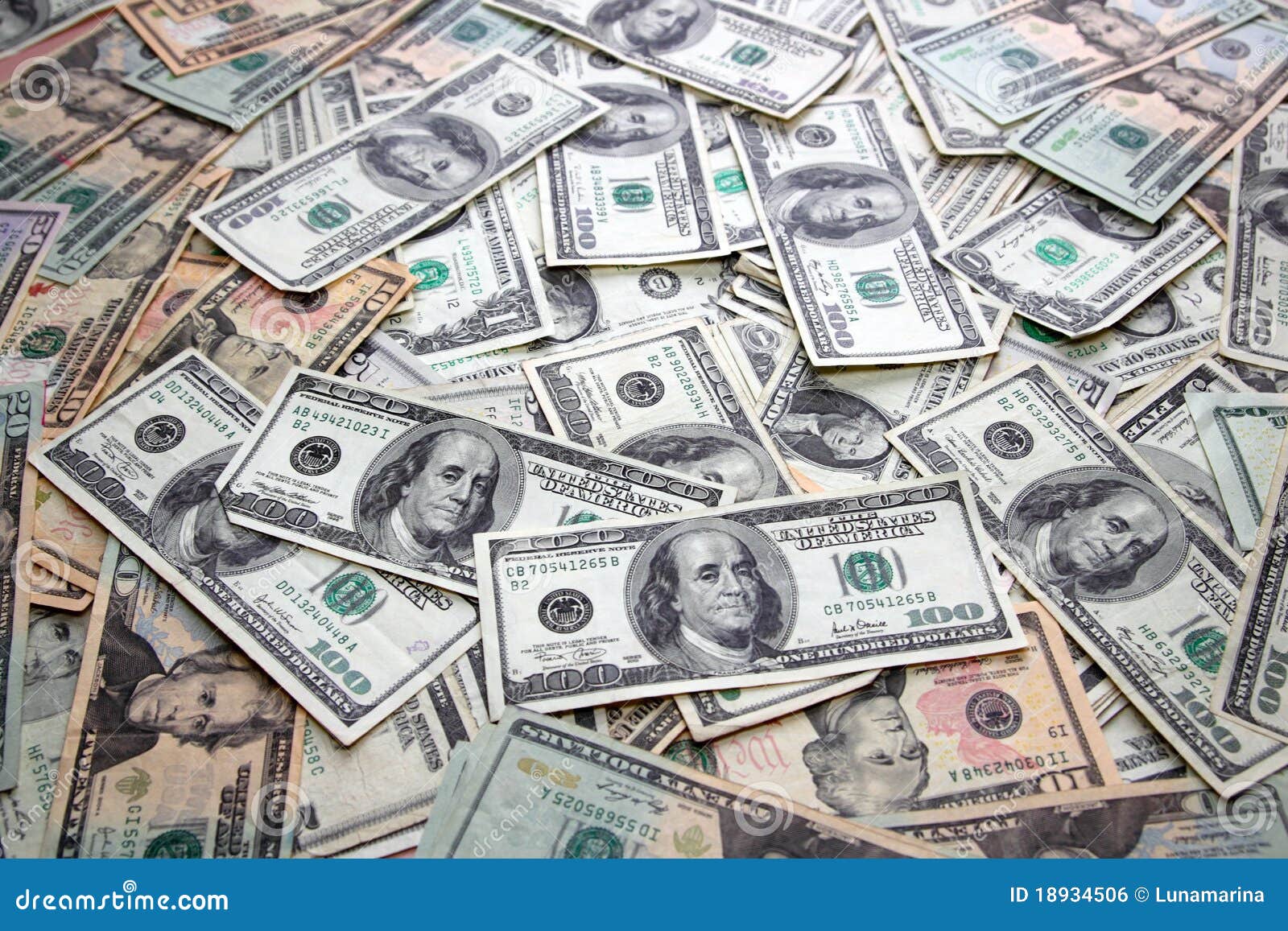 American Dollar Bank Notes Many Banknotes Bills Stock Photo - Image of ...