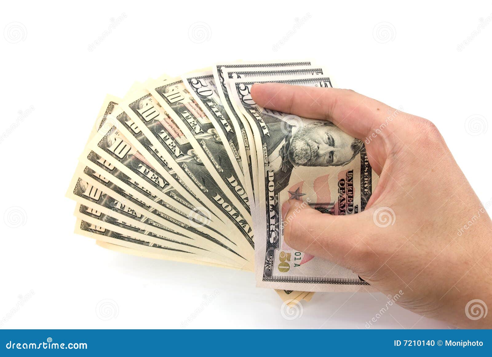 American Dollar Banknote in the Hand Stock Photo - Image of currency ...