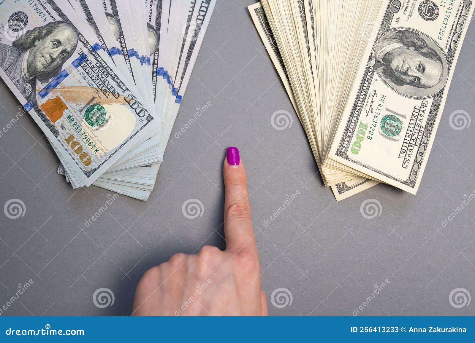 American Dollar Banknotes Stack, Old Banknotes Vs New, Pack of Money ...