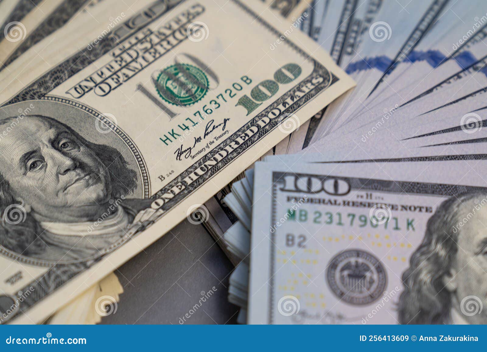 American Dollar Banknotes Stack, Old Banknotes Vs New, Pack of Money ...