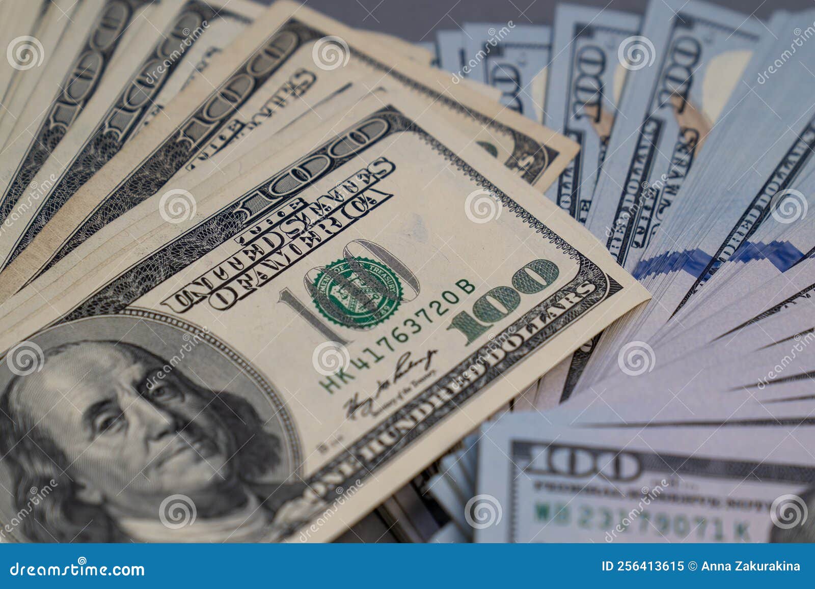 American Dollar Banknotes Stack, Old Banknotes Vs New, Pack of Money ...