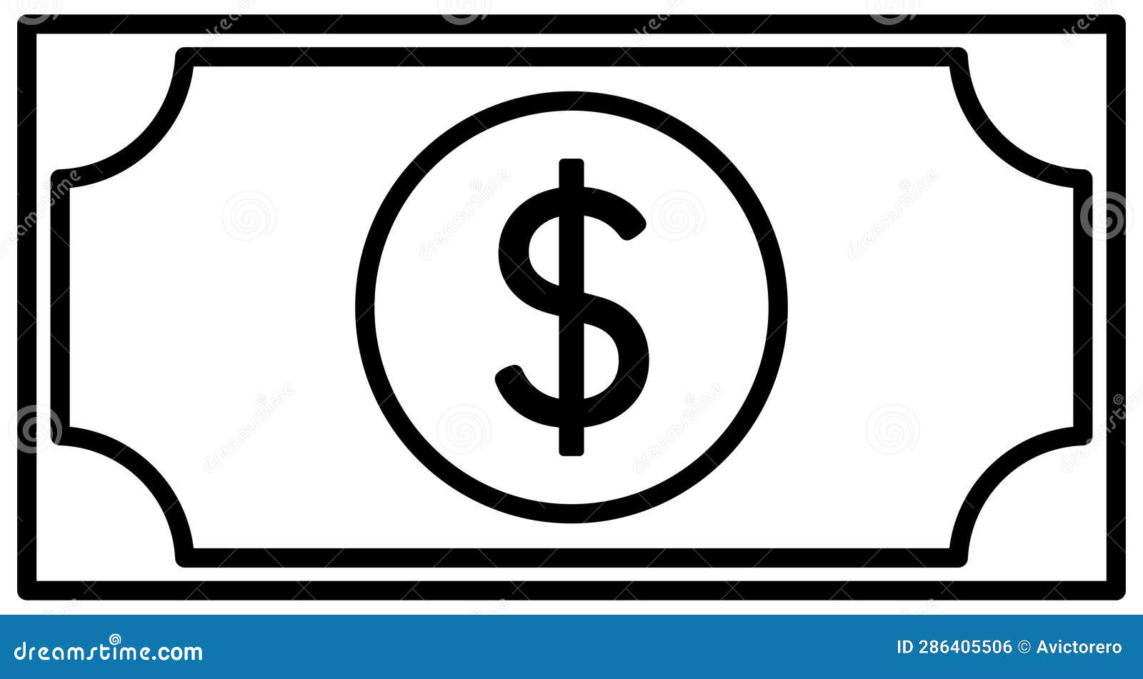 American Dollar Bill Icon Symbol Stock Vector - Illustration of bill ...