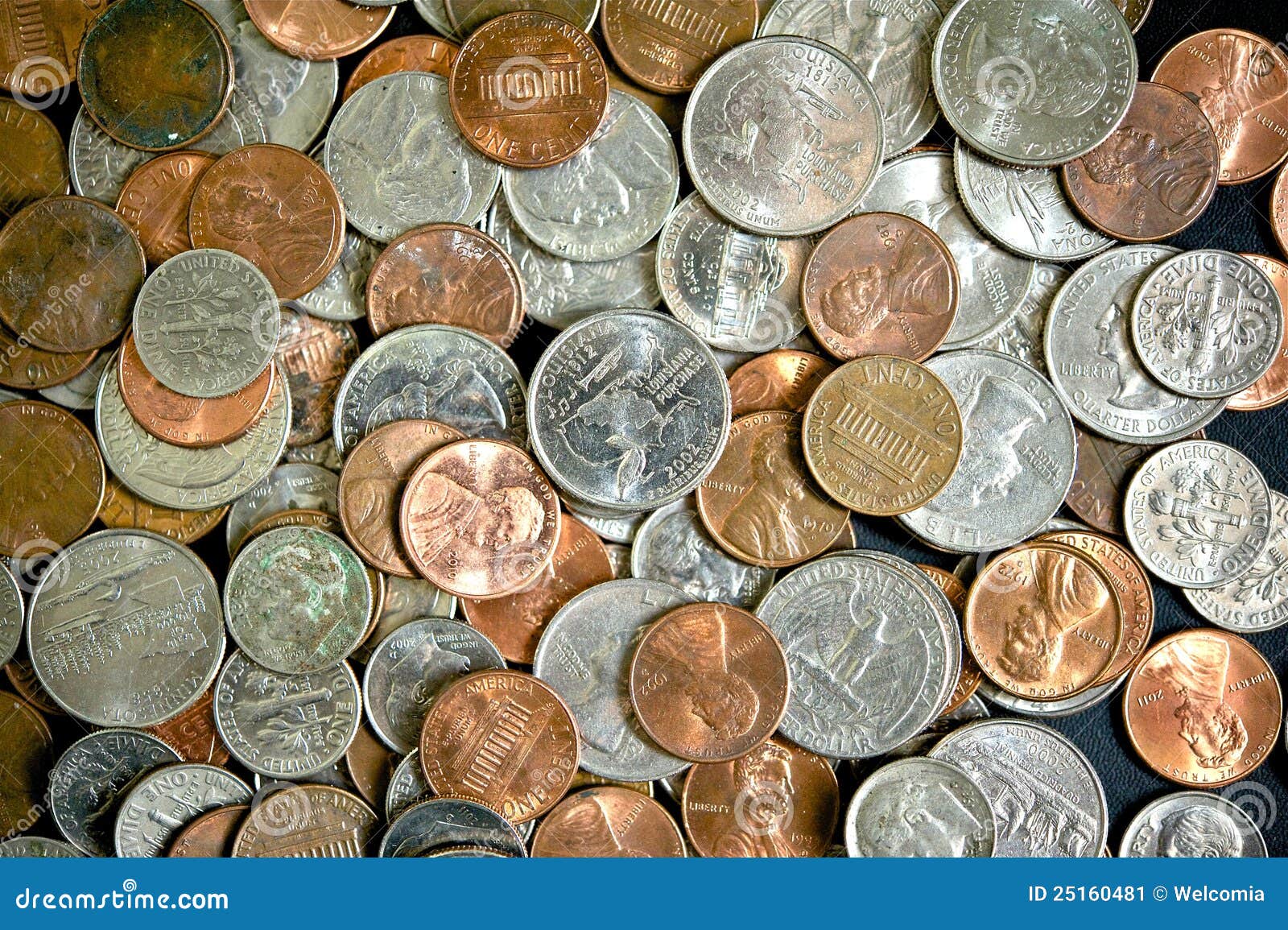 American Dollar Coins stock image. Image of earning, quarter - 25160481