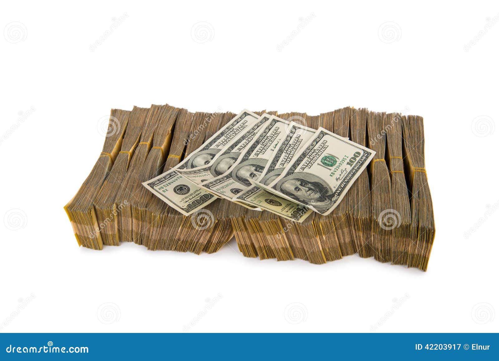 American dollar stack stock image. Image of cutout, debt - 42203917