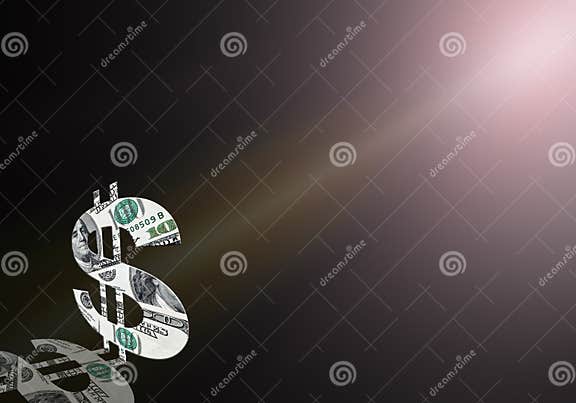 American Dollar Symbol on Violet Background Stock Illustration ...