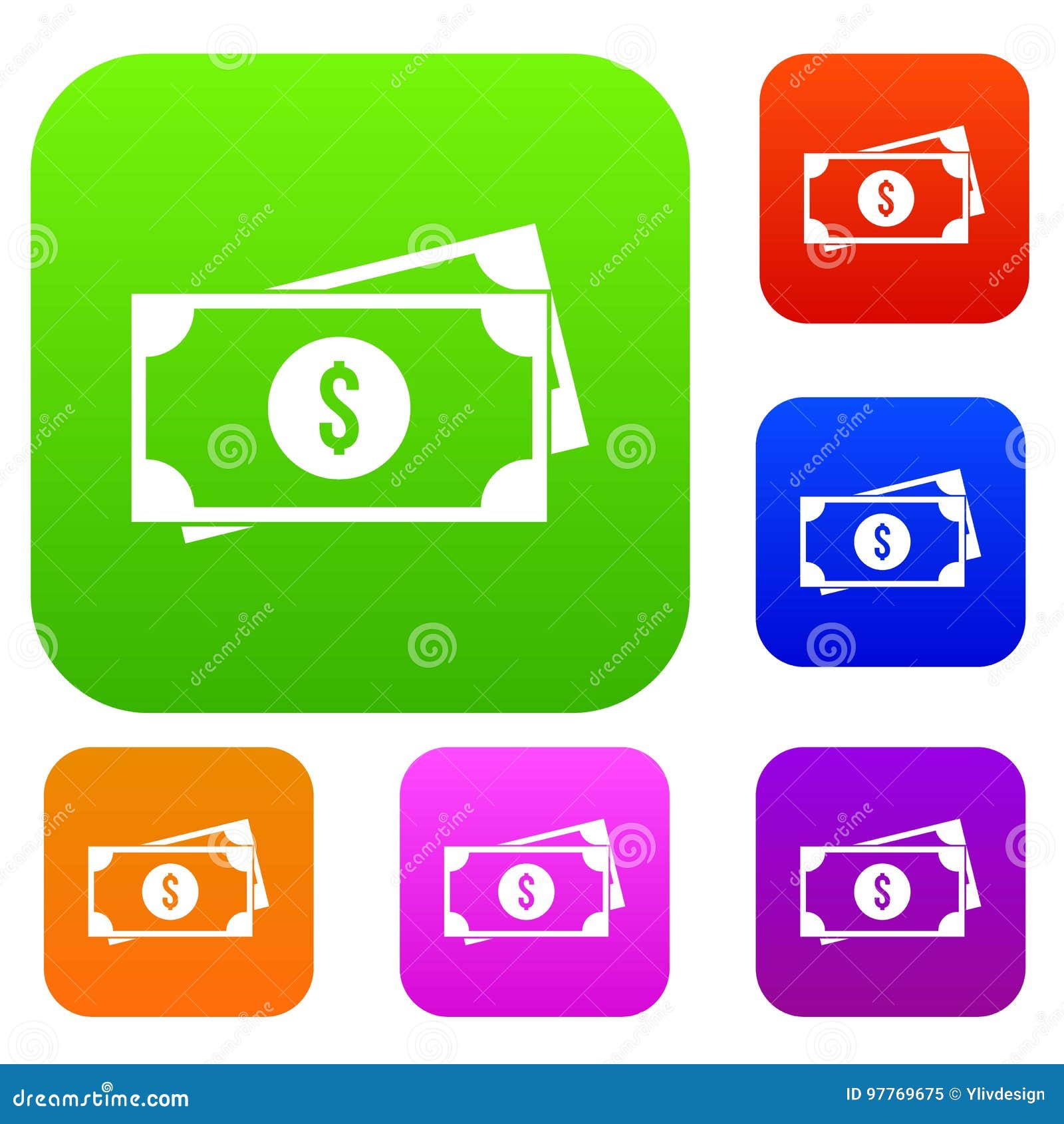 American Dollars Set Collection Stock Vector - Illustration of economy ...