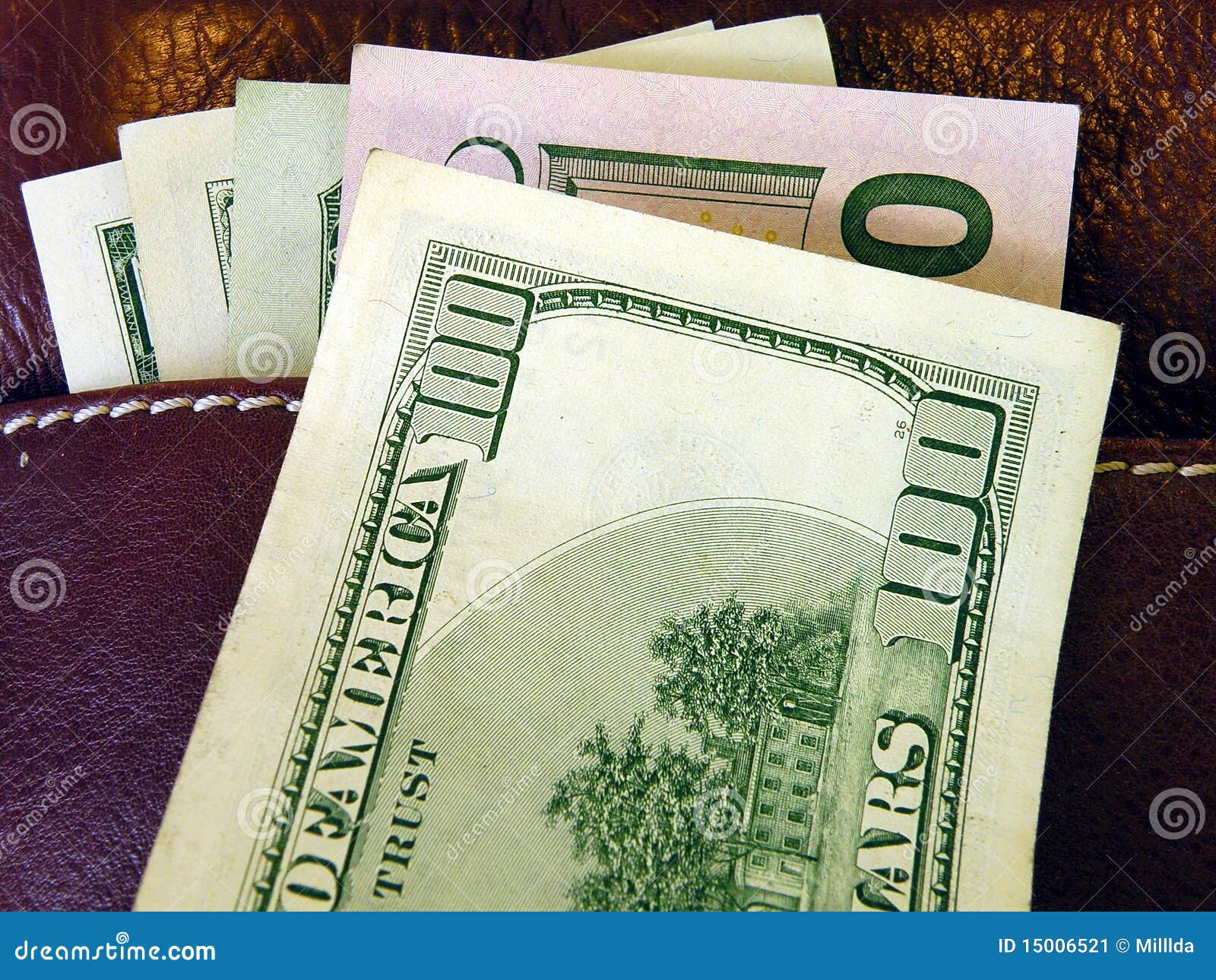 American dollars in wallet stock image. Image of dollars - 15006521