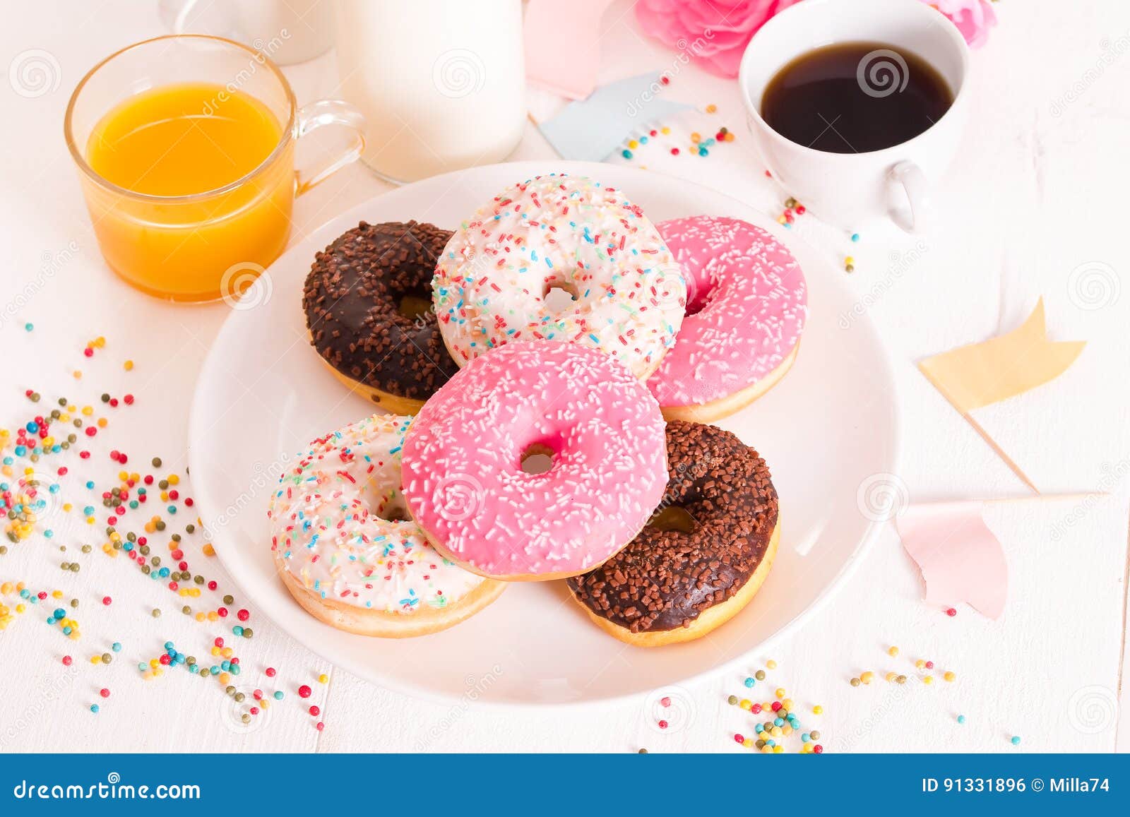 American donuts. stock photo. Image of homemade, american - 91331896