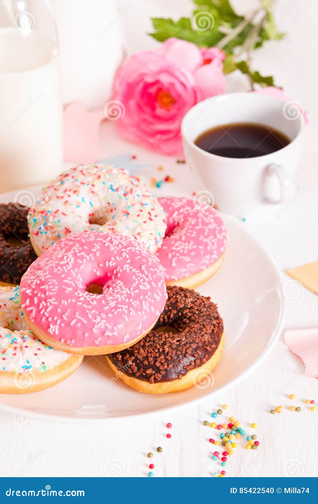 American donuts. stock photo. Image of bagel, chip, culinary - 85422540