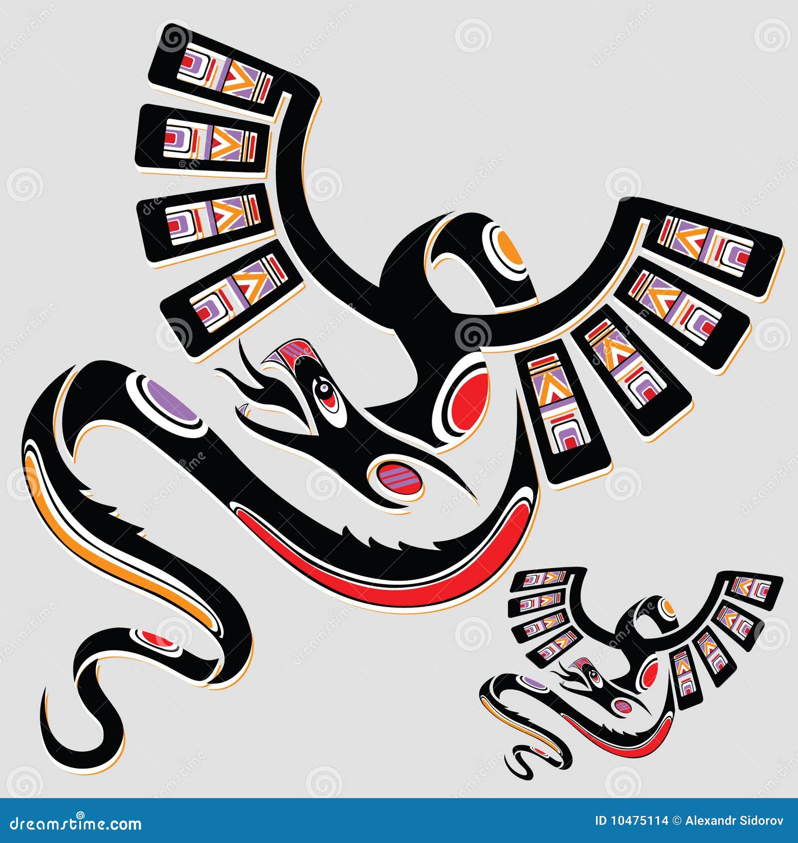 American Dragon stock vector. Illustration of outline - 10475114