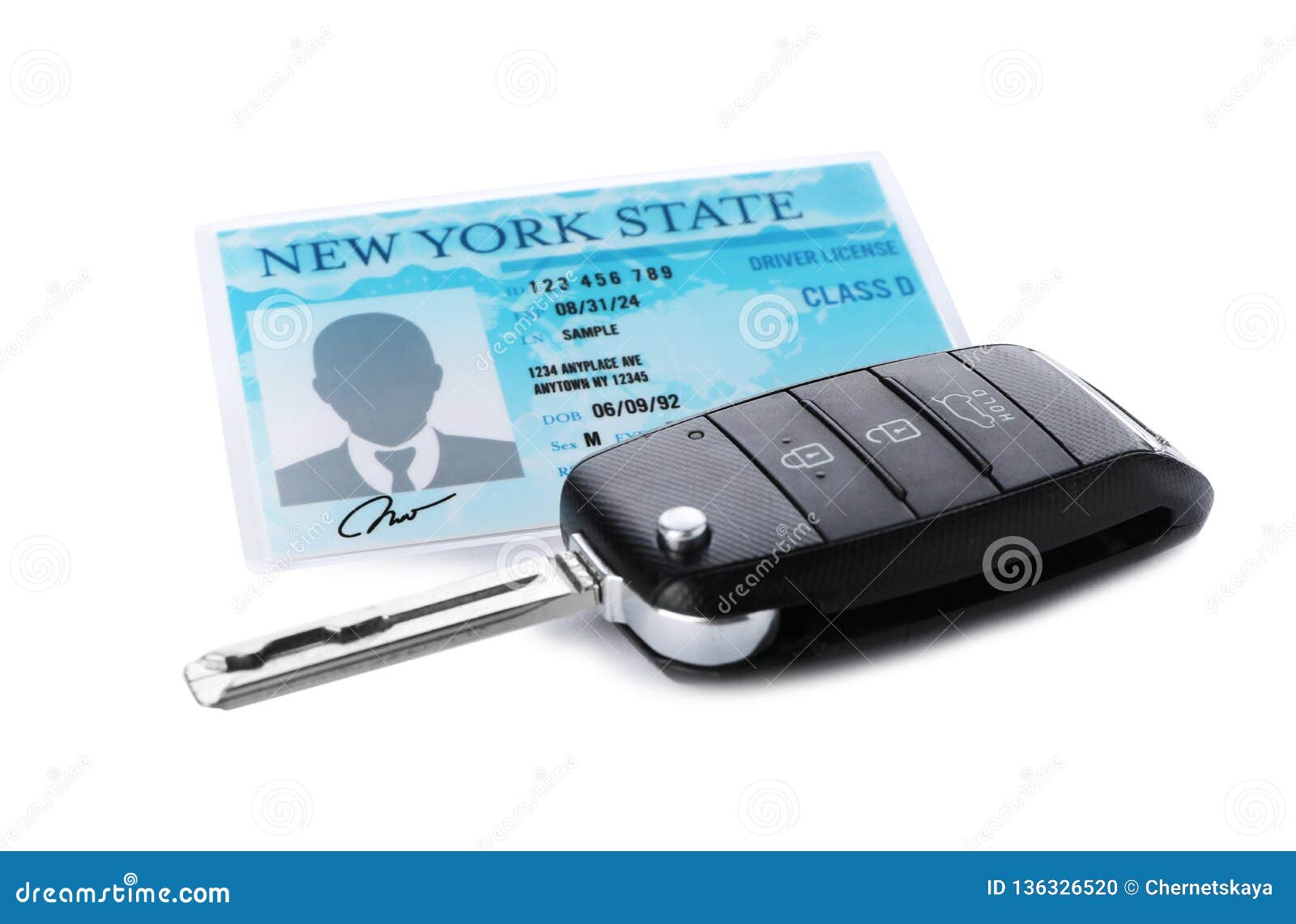 American Driving License and Car Key Stock Photo - Image of driver ...