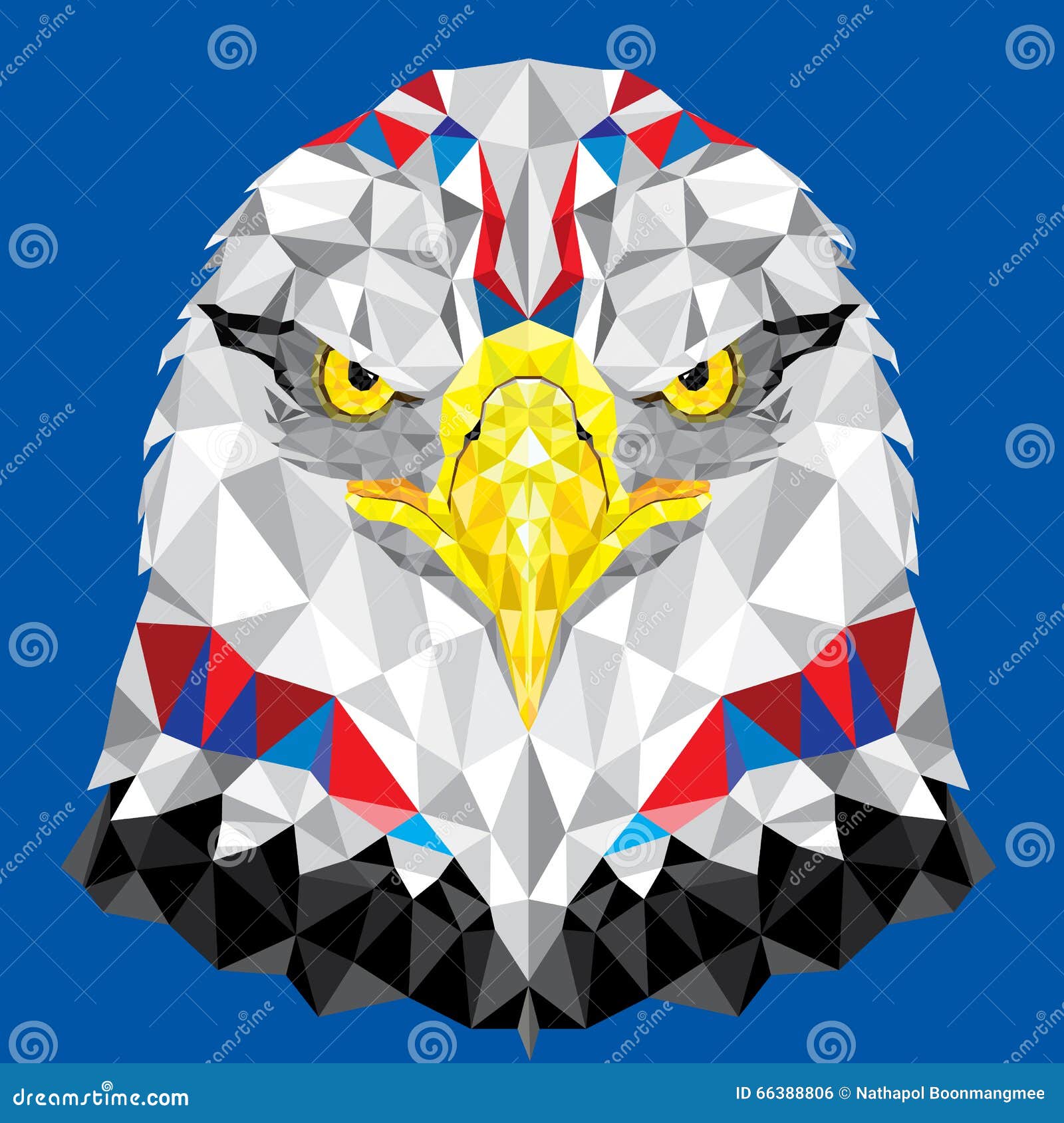 American Eagle with Geometric Pattern Stock Vector - Illustration of ...