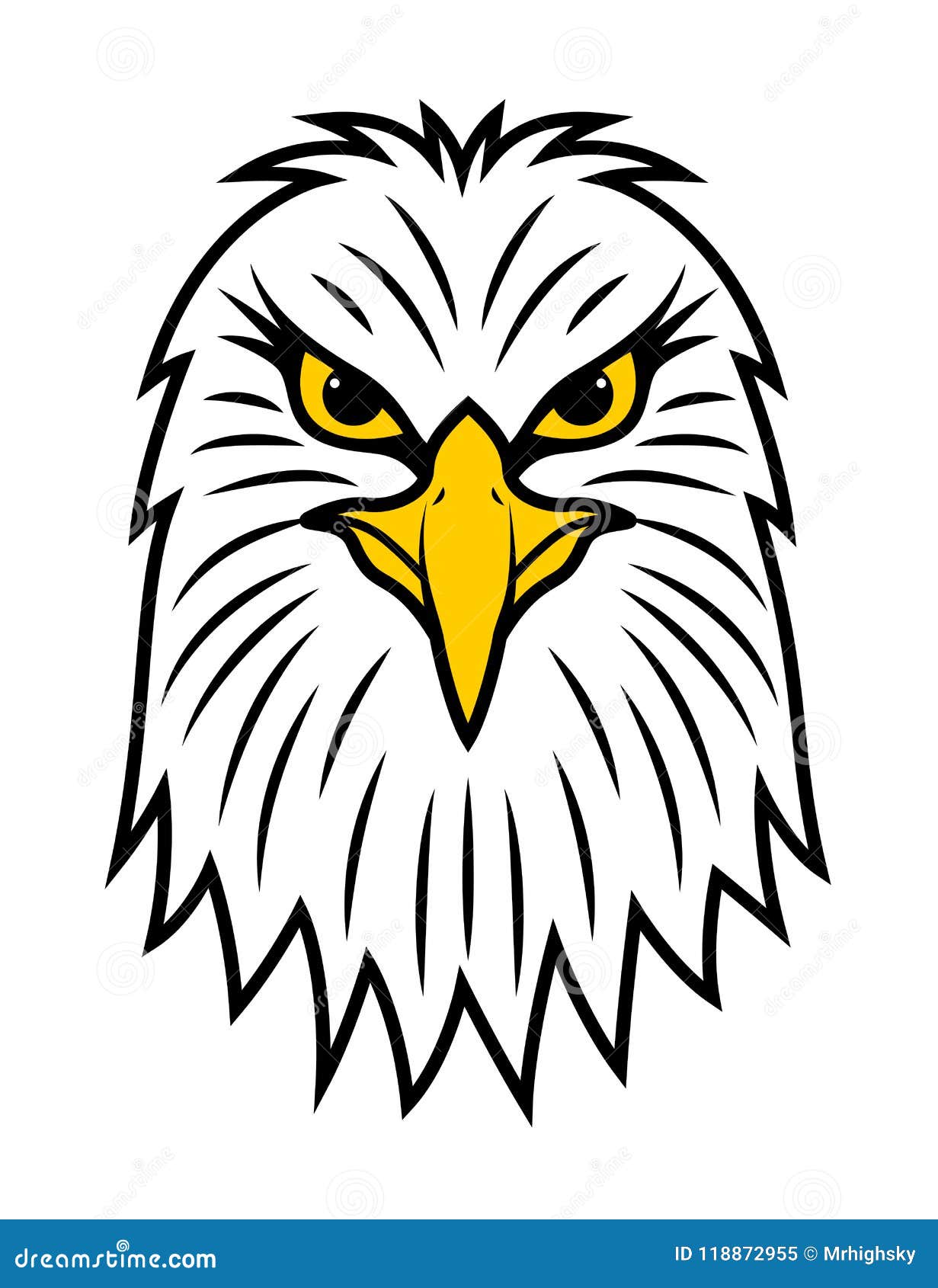 Eagle Front View Stock Illustrations – 122 Eagle Front View Stock ...