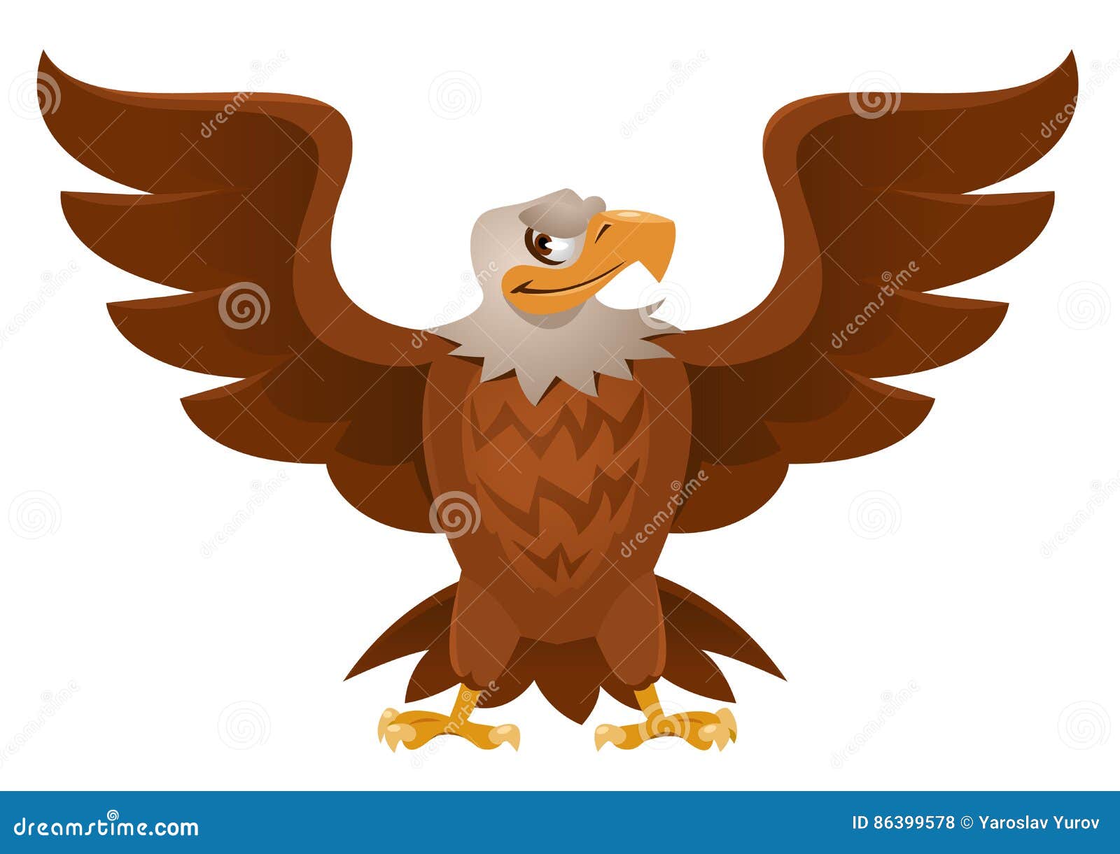 American Eagle with Open Spread Wings. Stock Vector - Illustration of ...