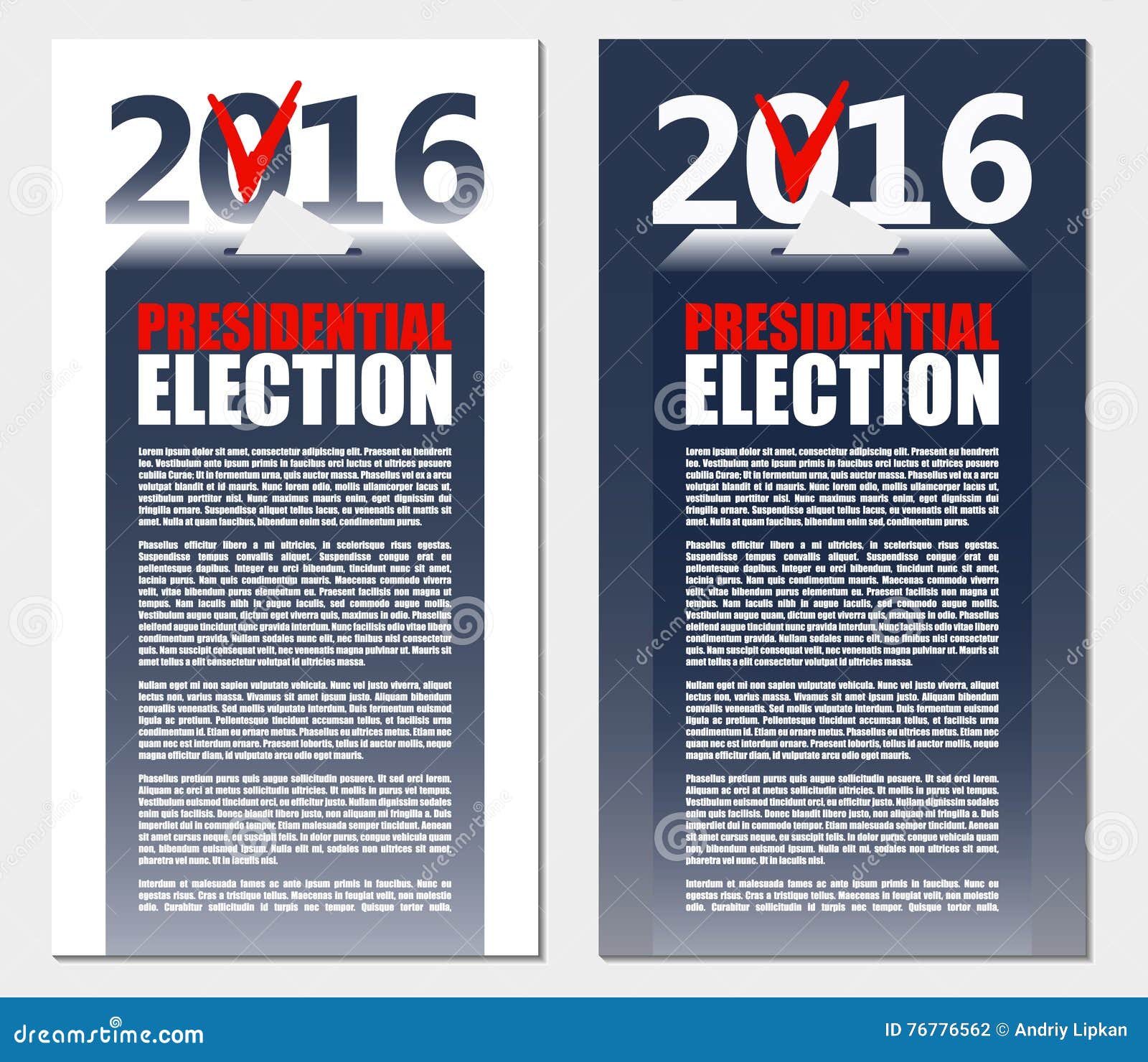 Election Brochure Template Layout. Candidate And Voting Program. Flyer ...