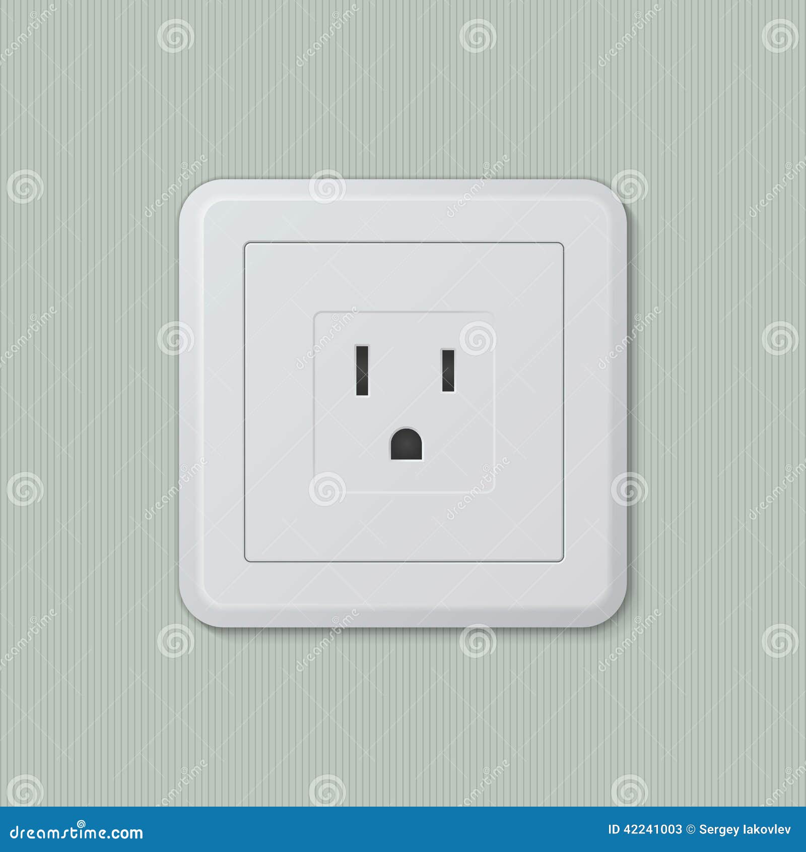 American Electric Socket 05 Stock Vector - Illustration of american ...
