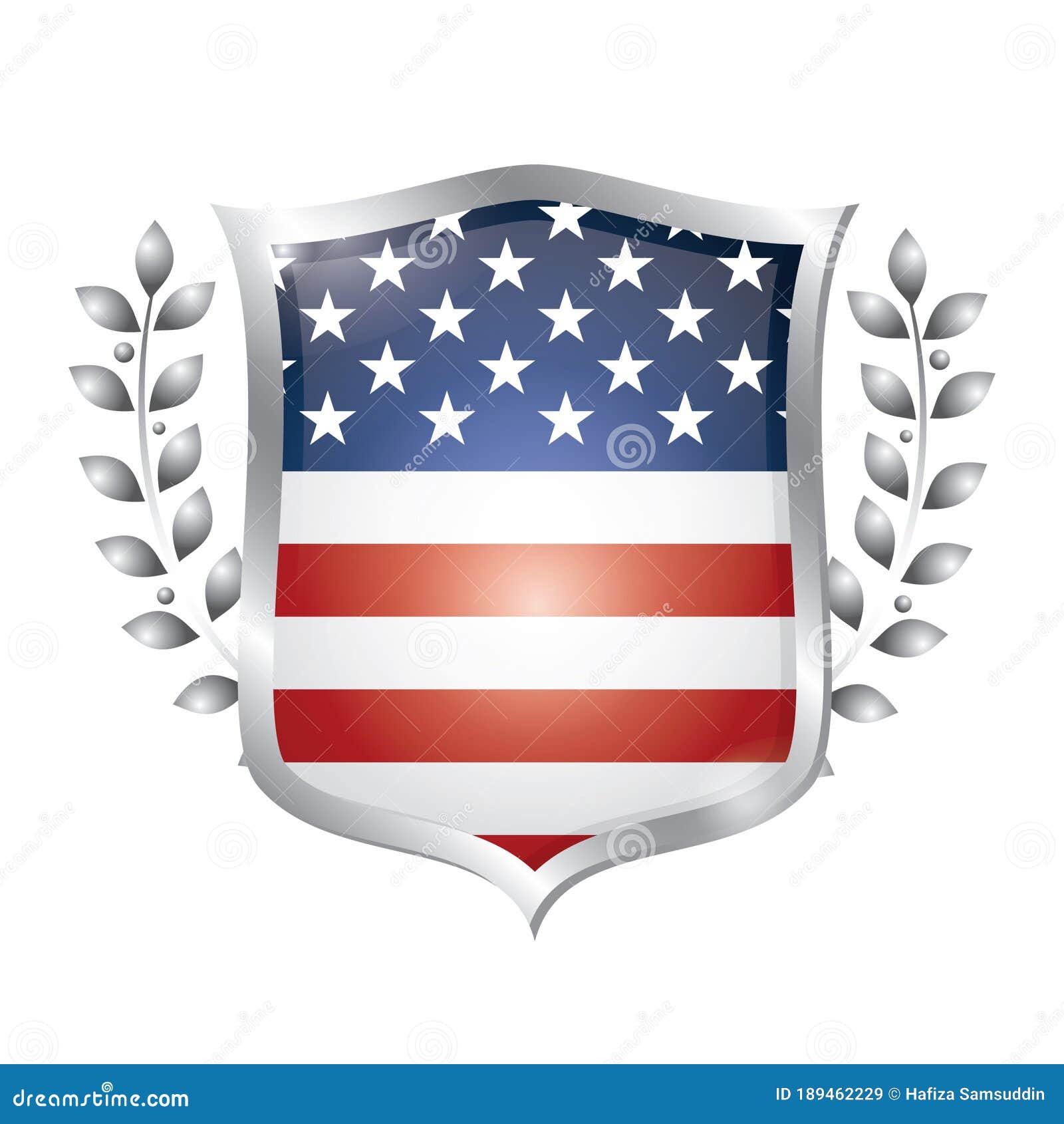 American Emblem. Vector Illustration Decorative Design Stock Vector ...