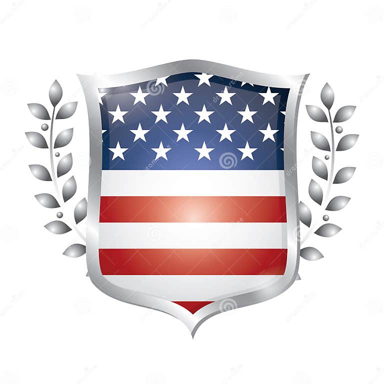 American Emblem. Vector Illustration Decorative Design Stock Vector ...