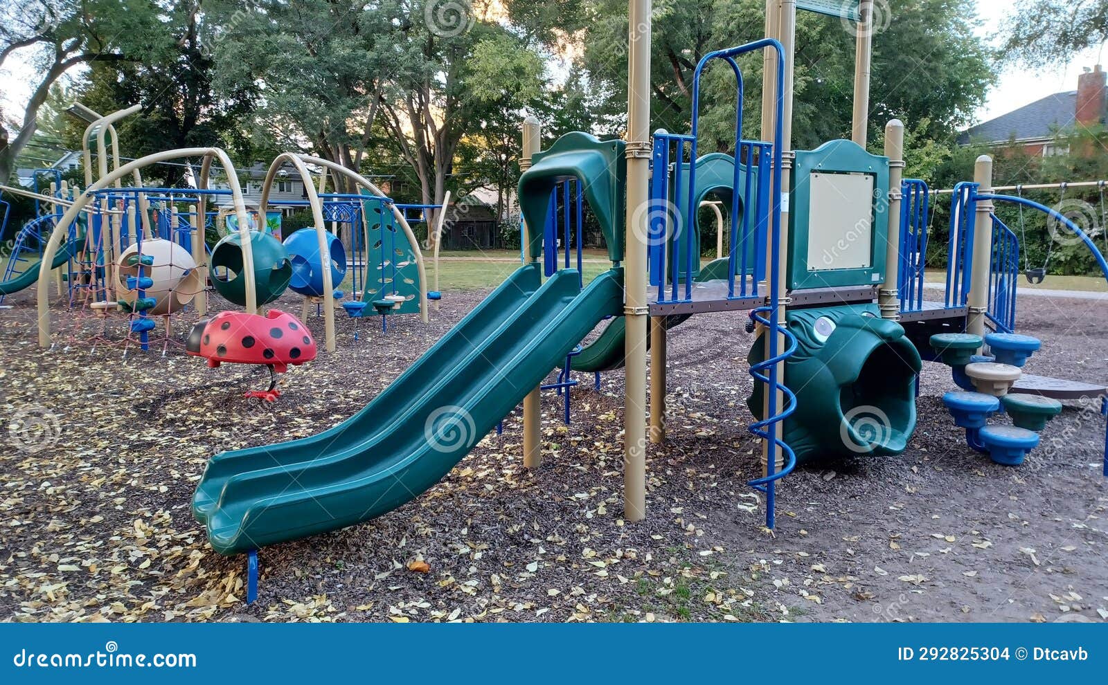 American Empty Playground in Autumn Stock Photo - Image of american ...