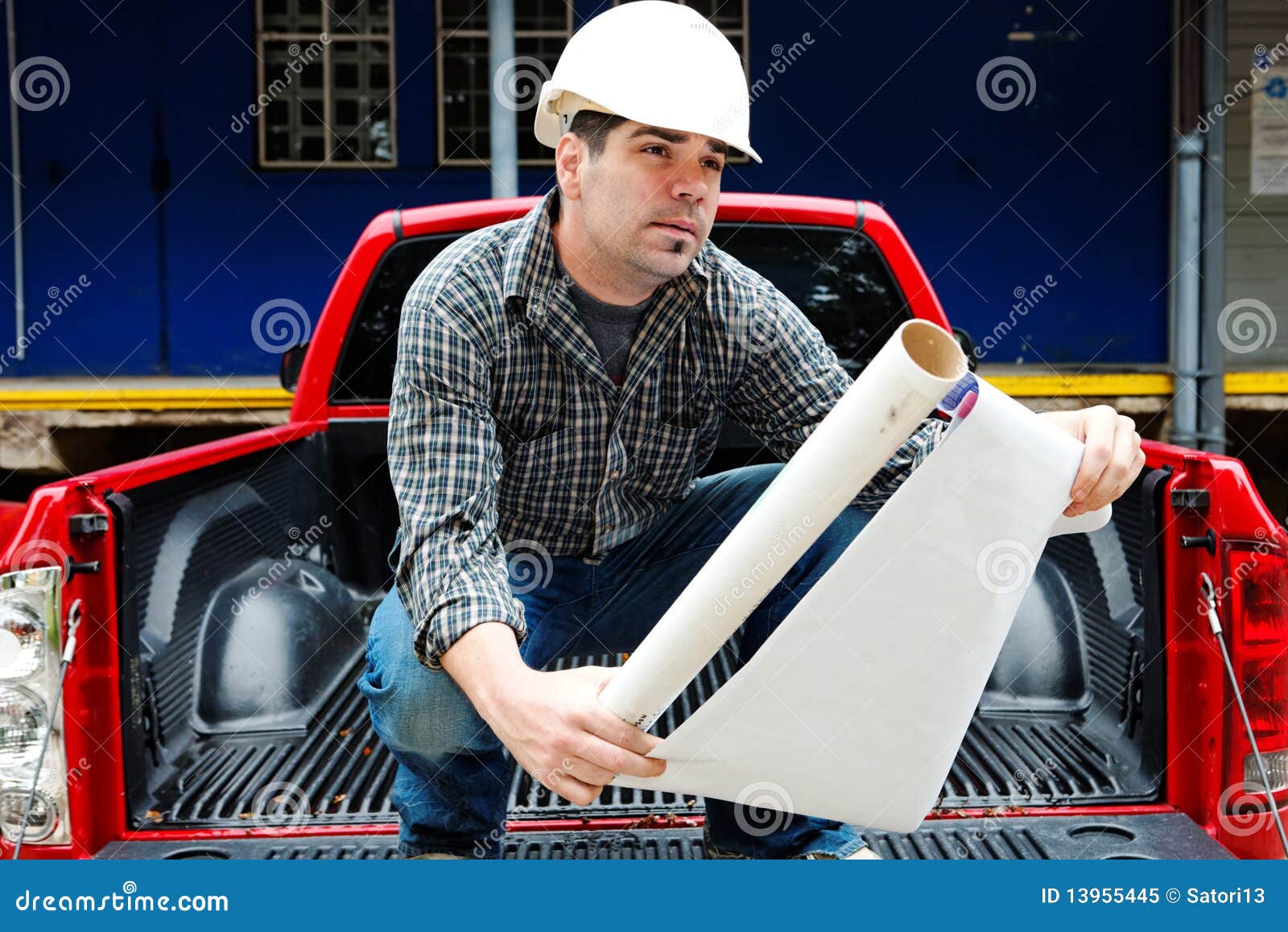 American engineer stock image. Image of blue, drawings - 13955445