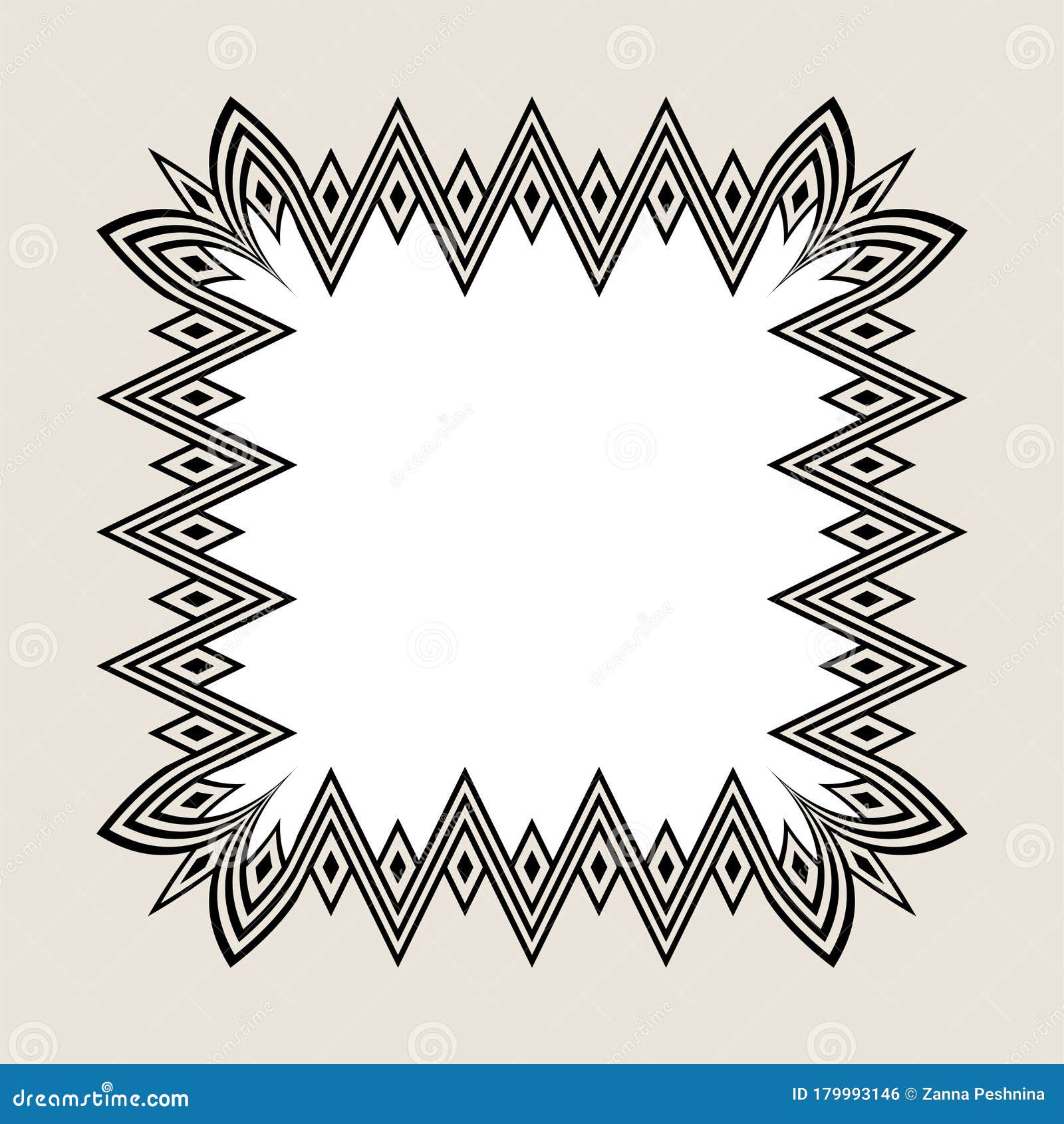 American Ethnic Indigenous Round Border Frame Set Stock Illustration ...