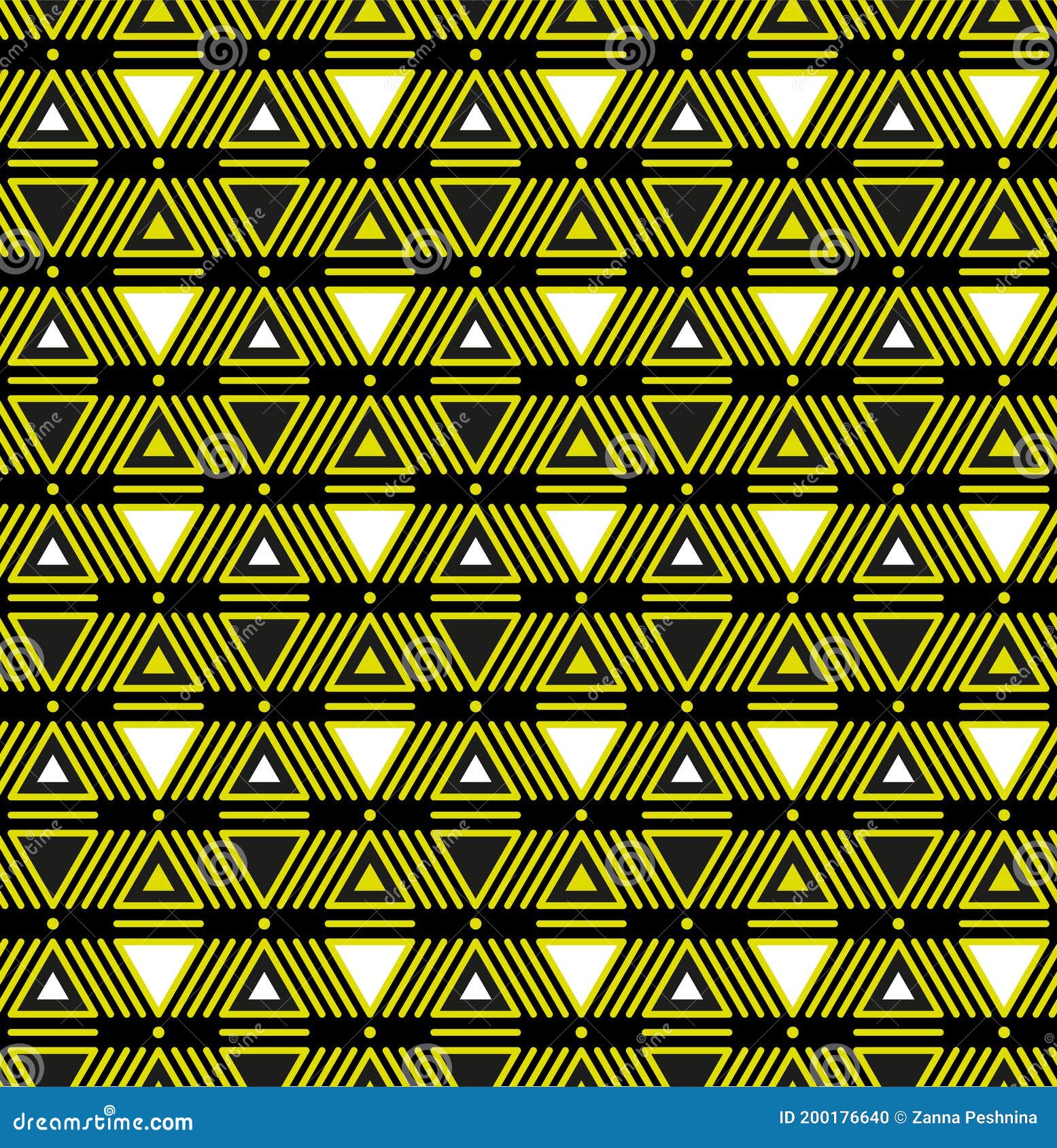 American Ethnic Indigenous Seamless Art Triangles Pattern Stock Vector ...