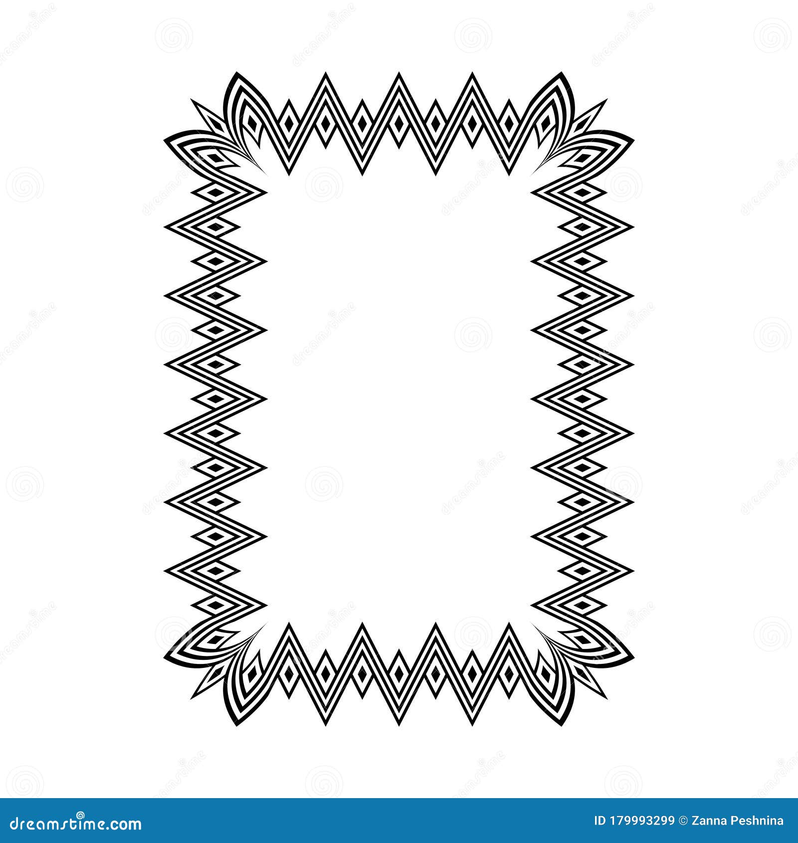 American Ethnic Indigenous Square Border Frame Set Stock Illustration ...