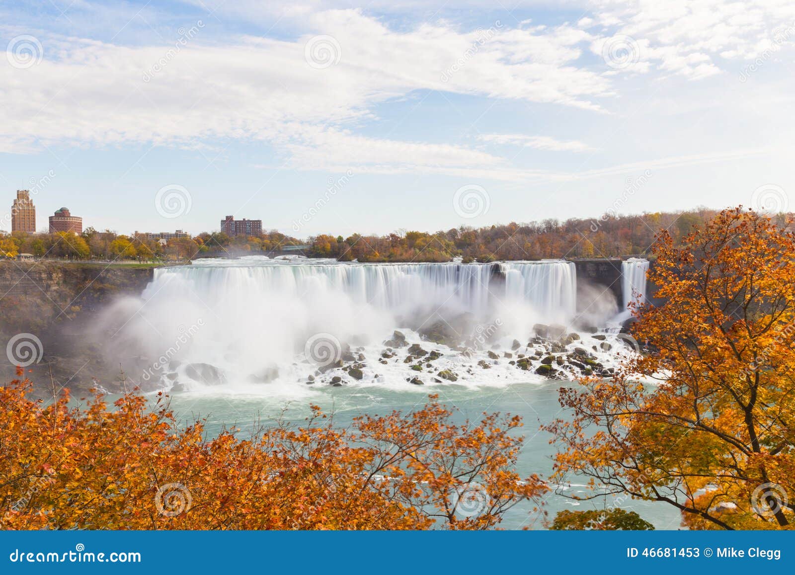 American Falls in the Fall stock image. Image of foliage - 46681453