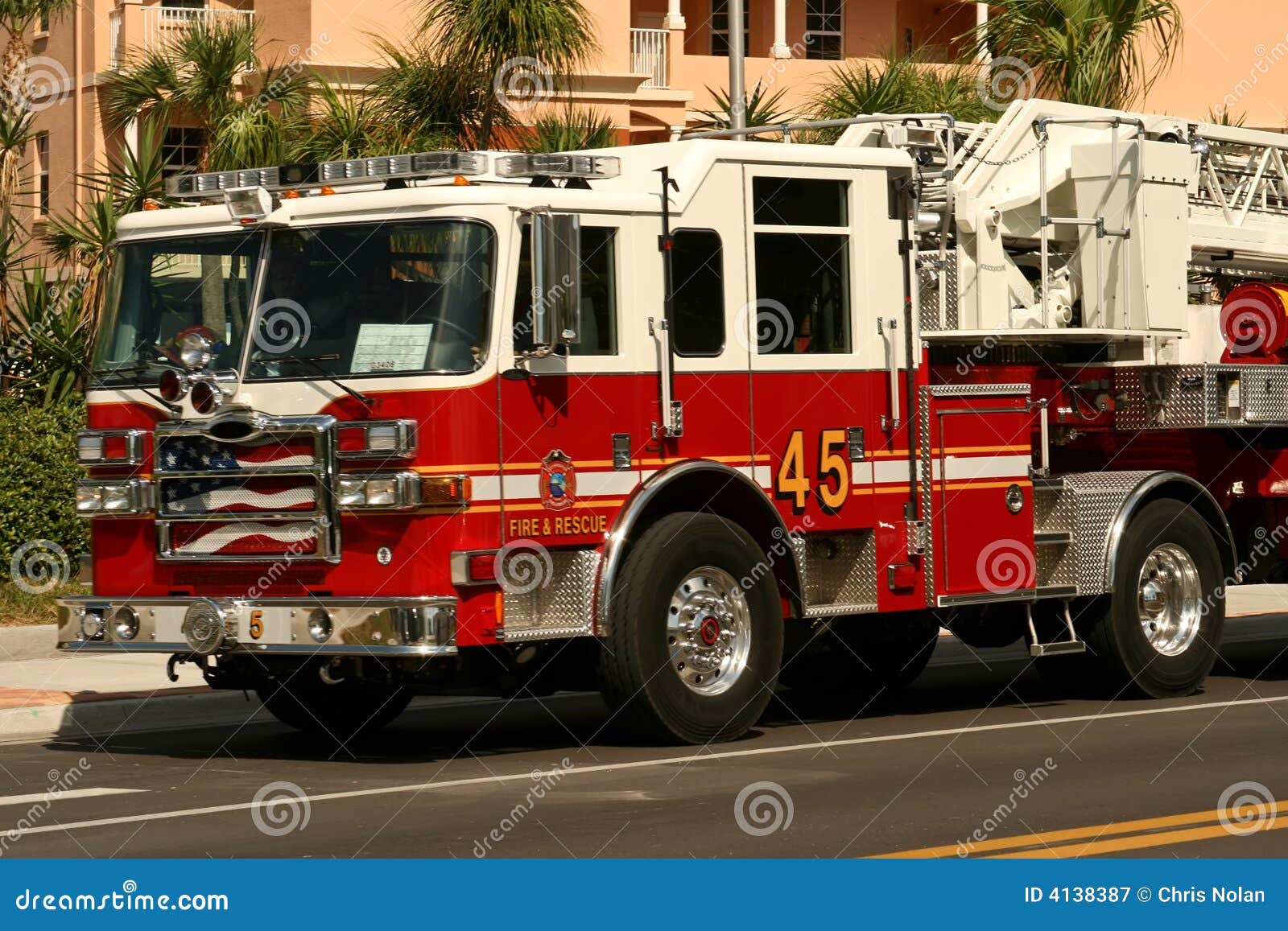American fire engine stock image. Image of protect, firemen - 4138387