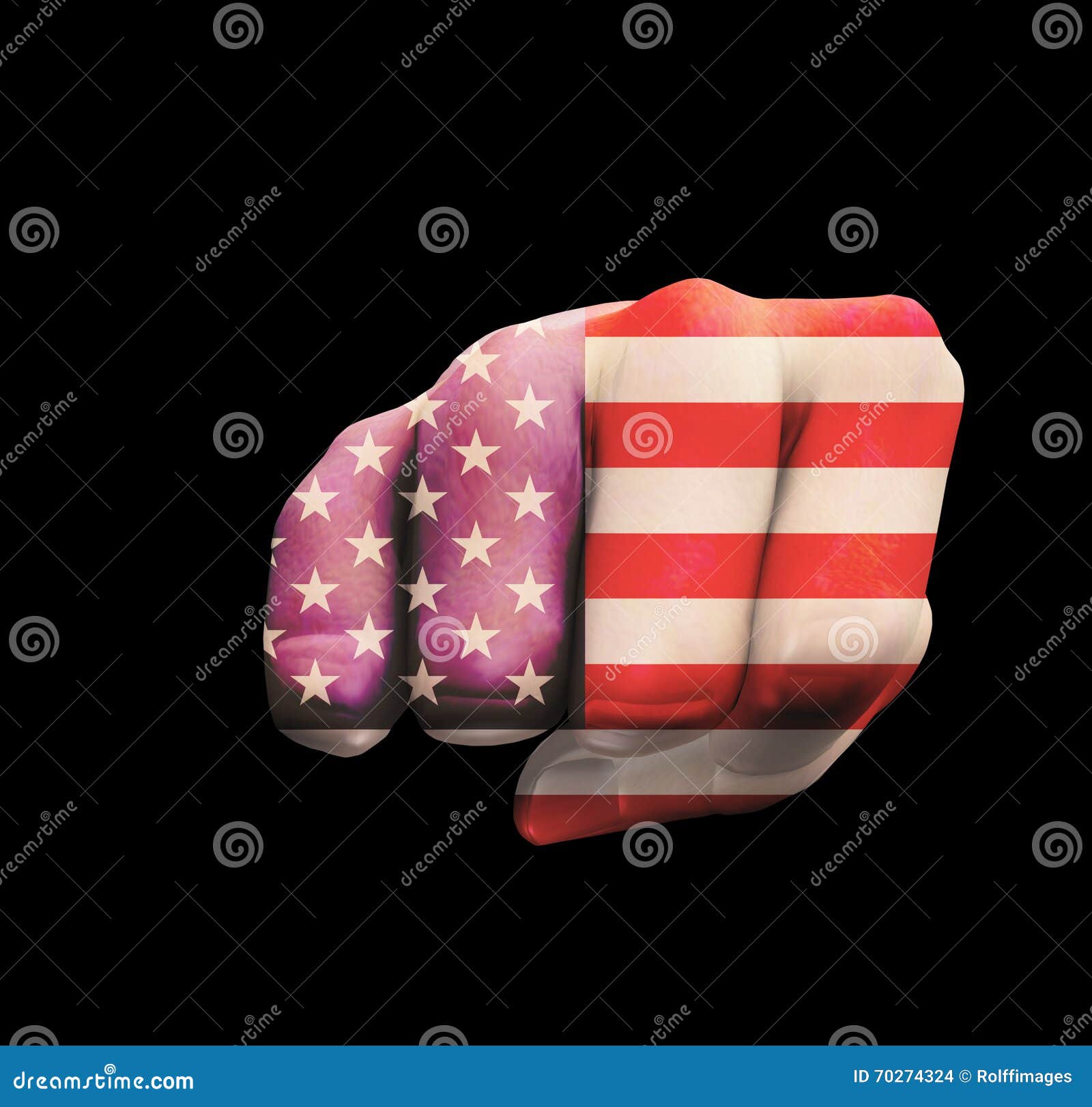 American Fist Punch stock illustration. Illustration of american - 70274324