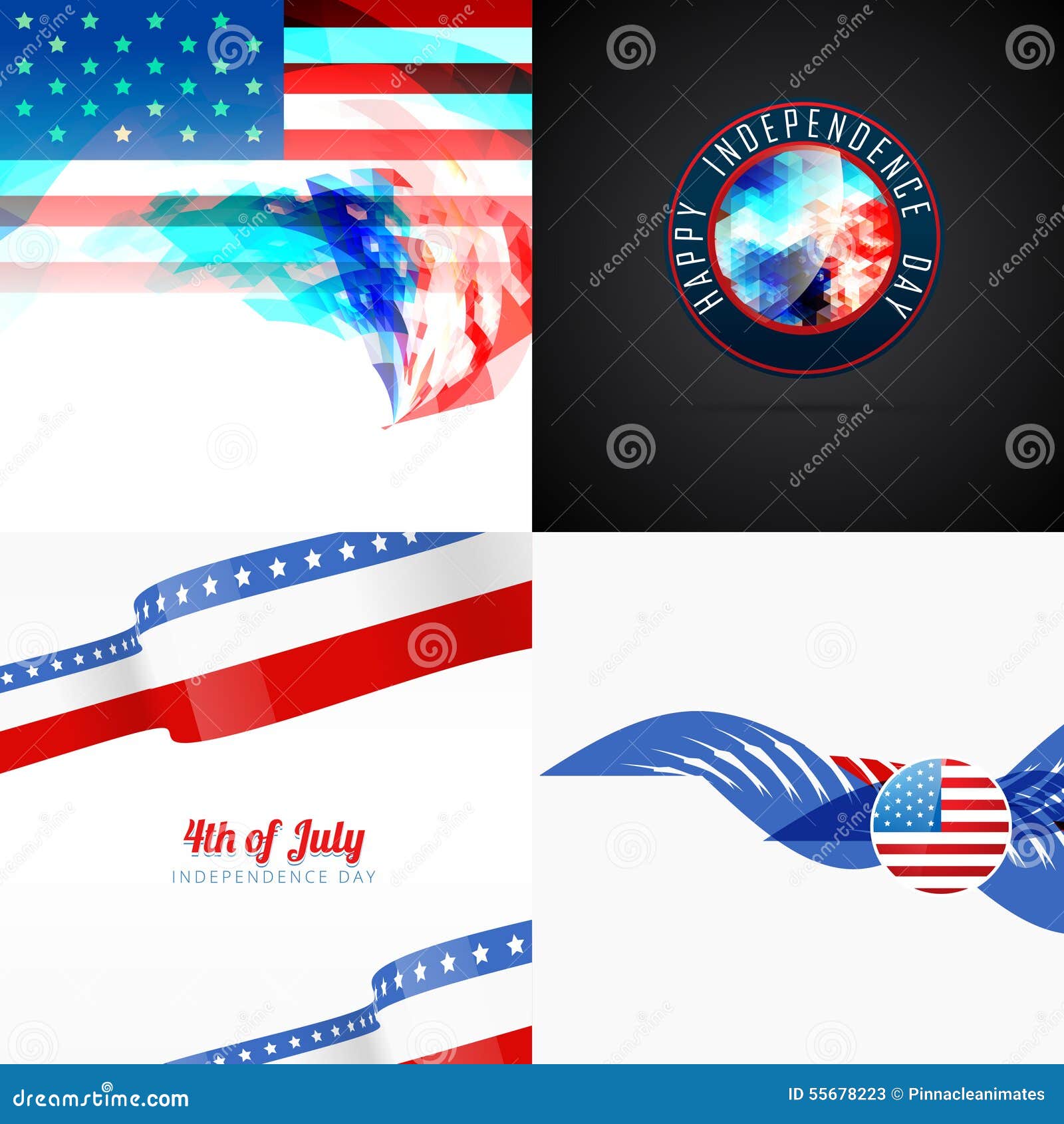 American Flag Abstract Background with Creative Illustration Stock ...