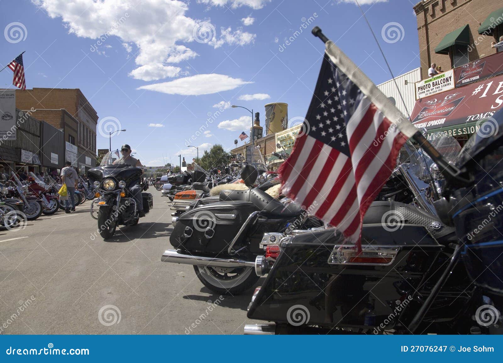 American Flag on the Back of a Motorcycle Editorial Photography - Image ...