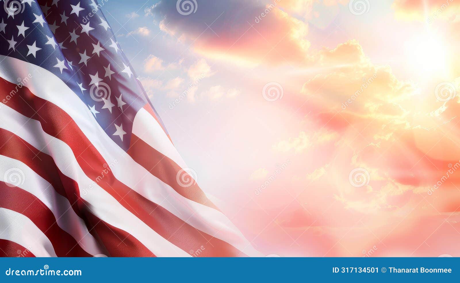 American Flag Backdrop with a Smooth Gradient. Patriotic and Versatile ...