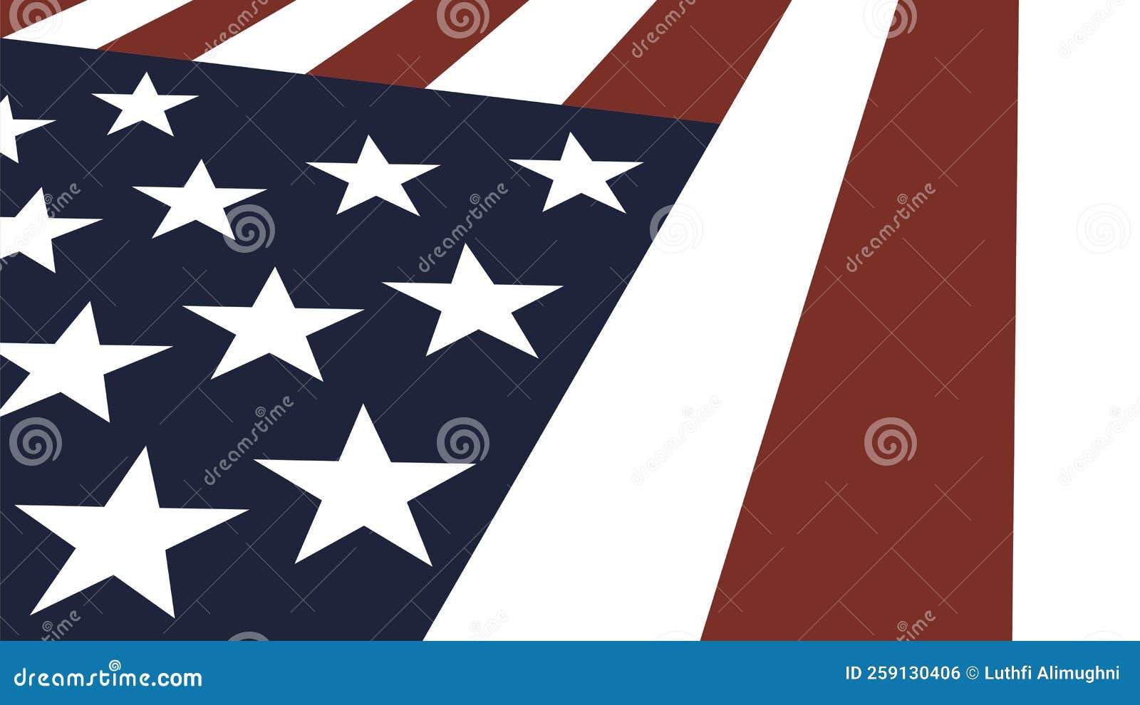 American Flag Background Flat Stock Vector Stock Vector - Illustration ...