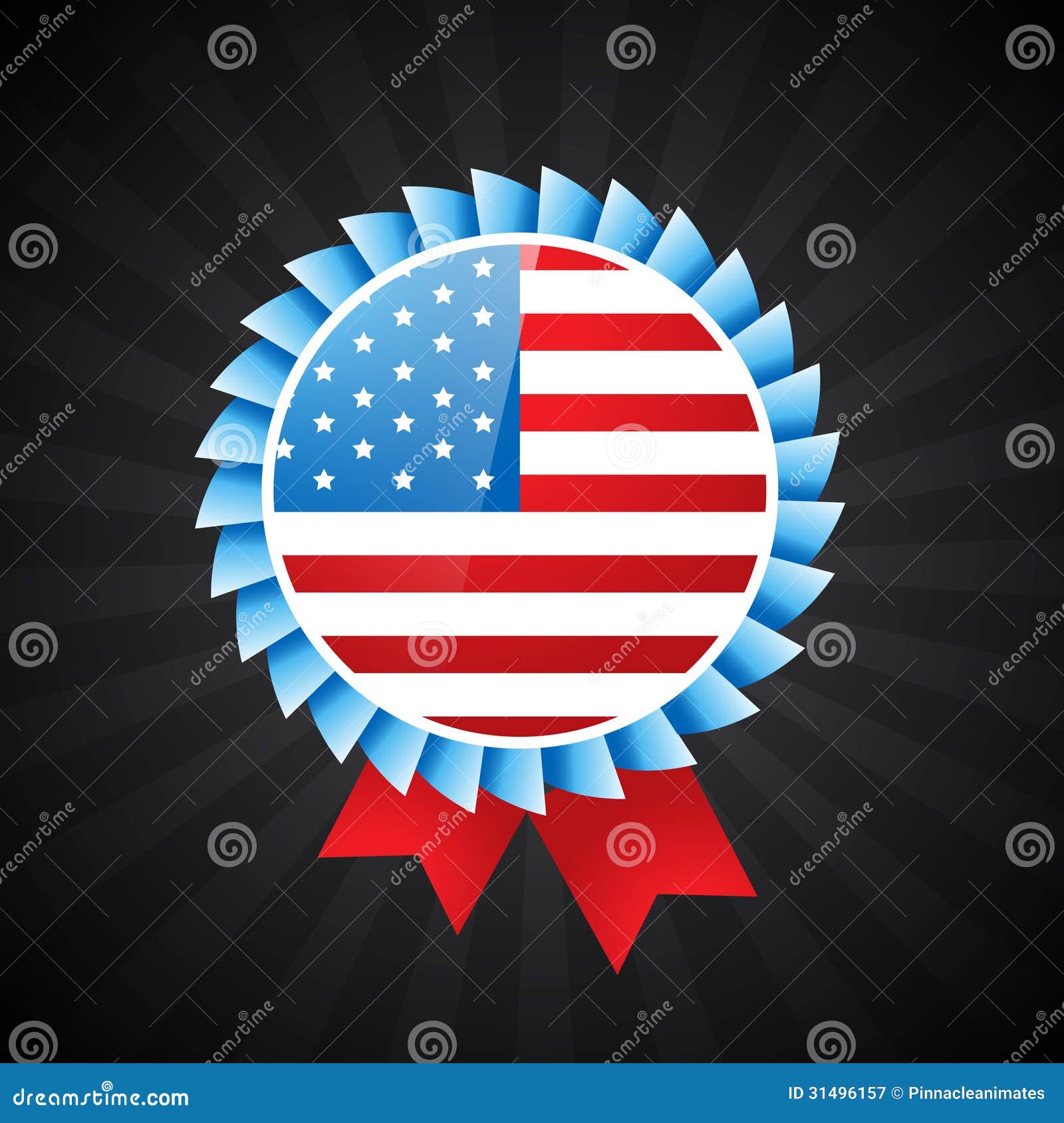 American flag badge stock vector. Illustration of holiday - 31496157