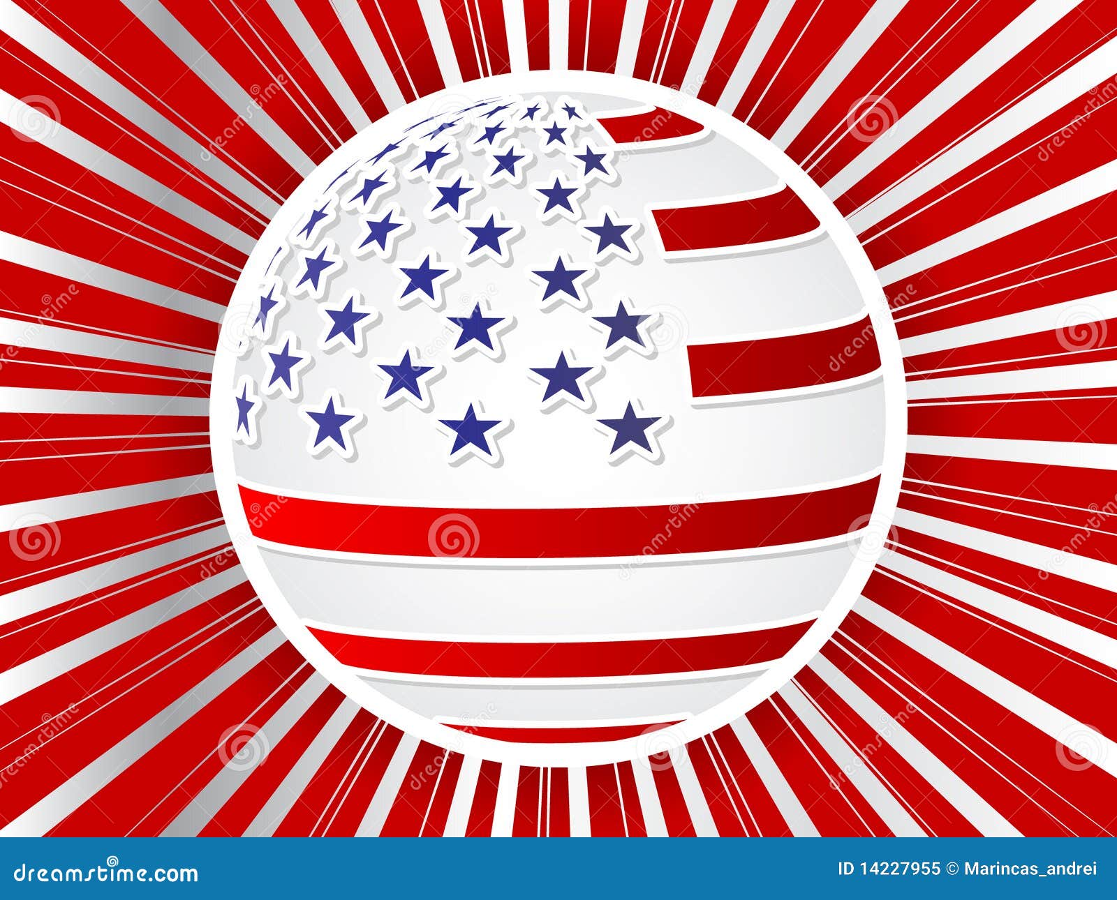 American flag ball stock vector. Illustration of sign - 14227955