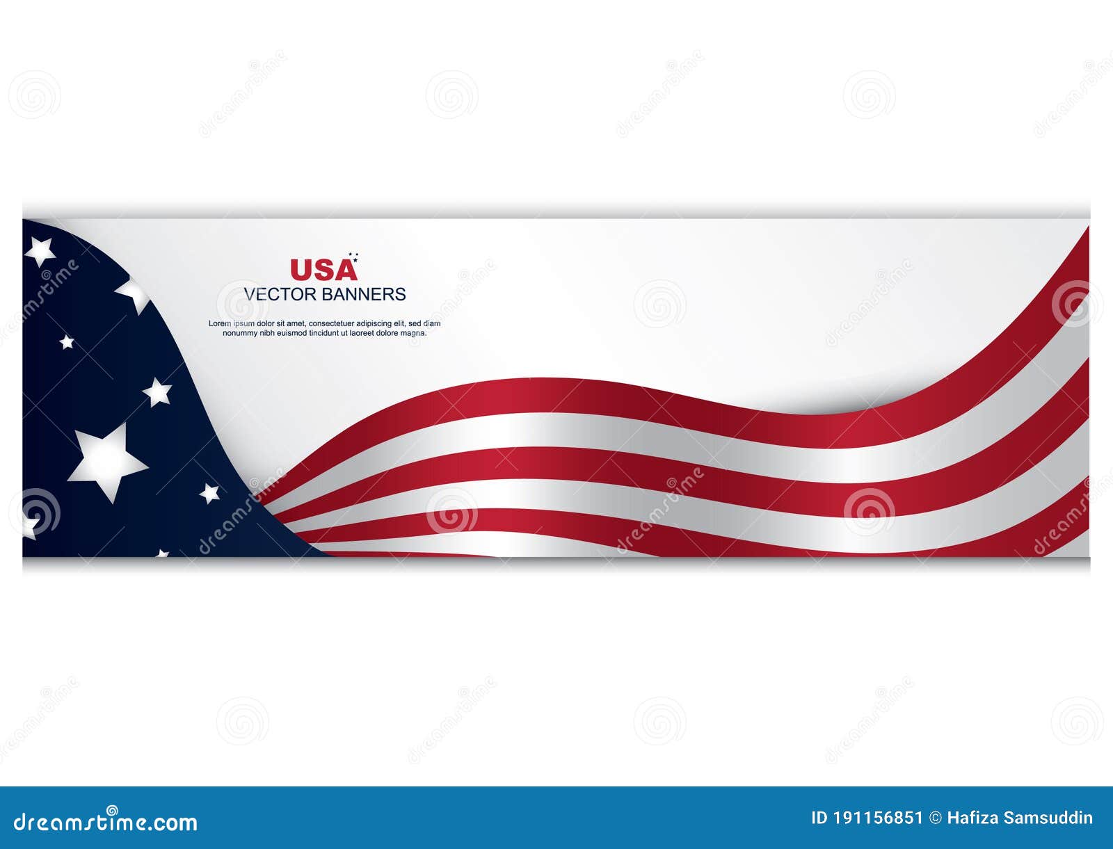 American Flag Banner. Vector Illustration Decorative Design Stock ...