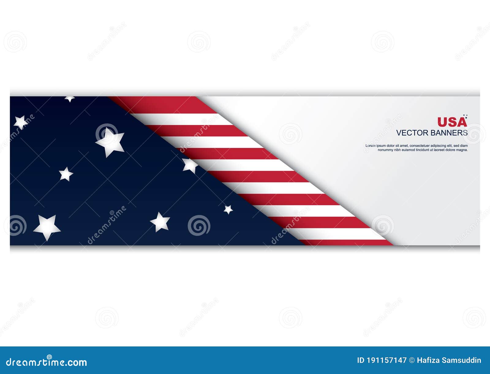 American Flag Banner. Vector Illustration Decorative Design Stock ...