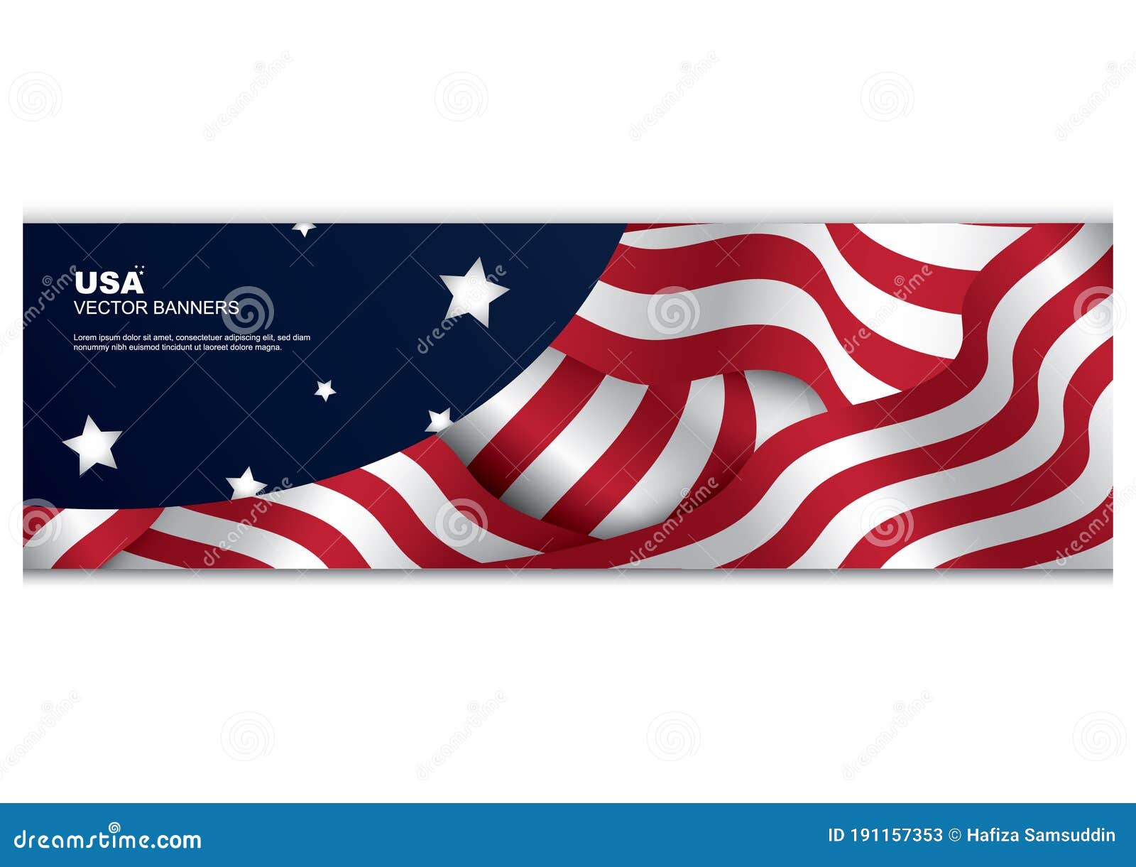 American Flag Banner. Vector Illustration Decorative Design Stock ...