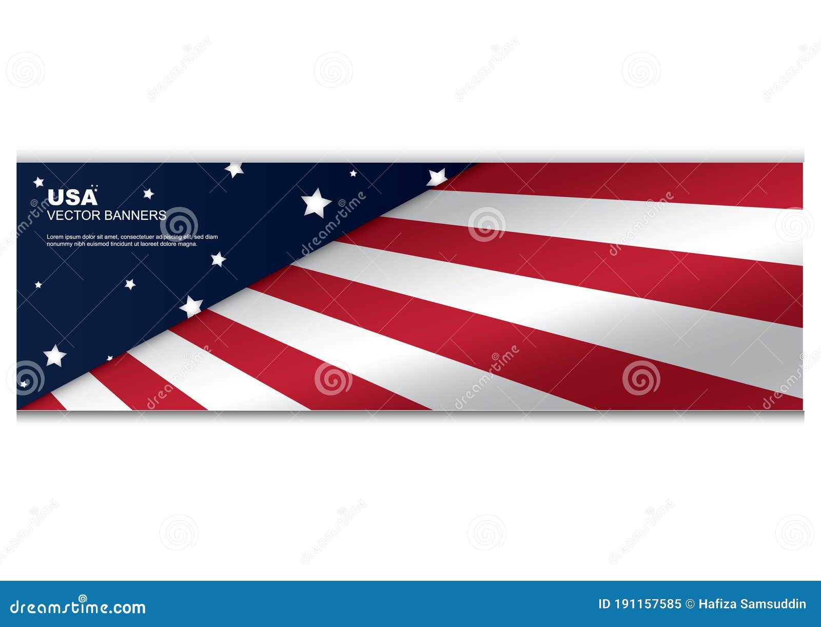 American Flag Banner. Vector Illustration Decorative Design Stock ...