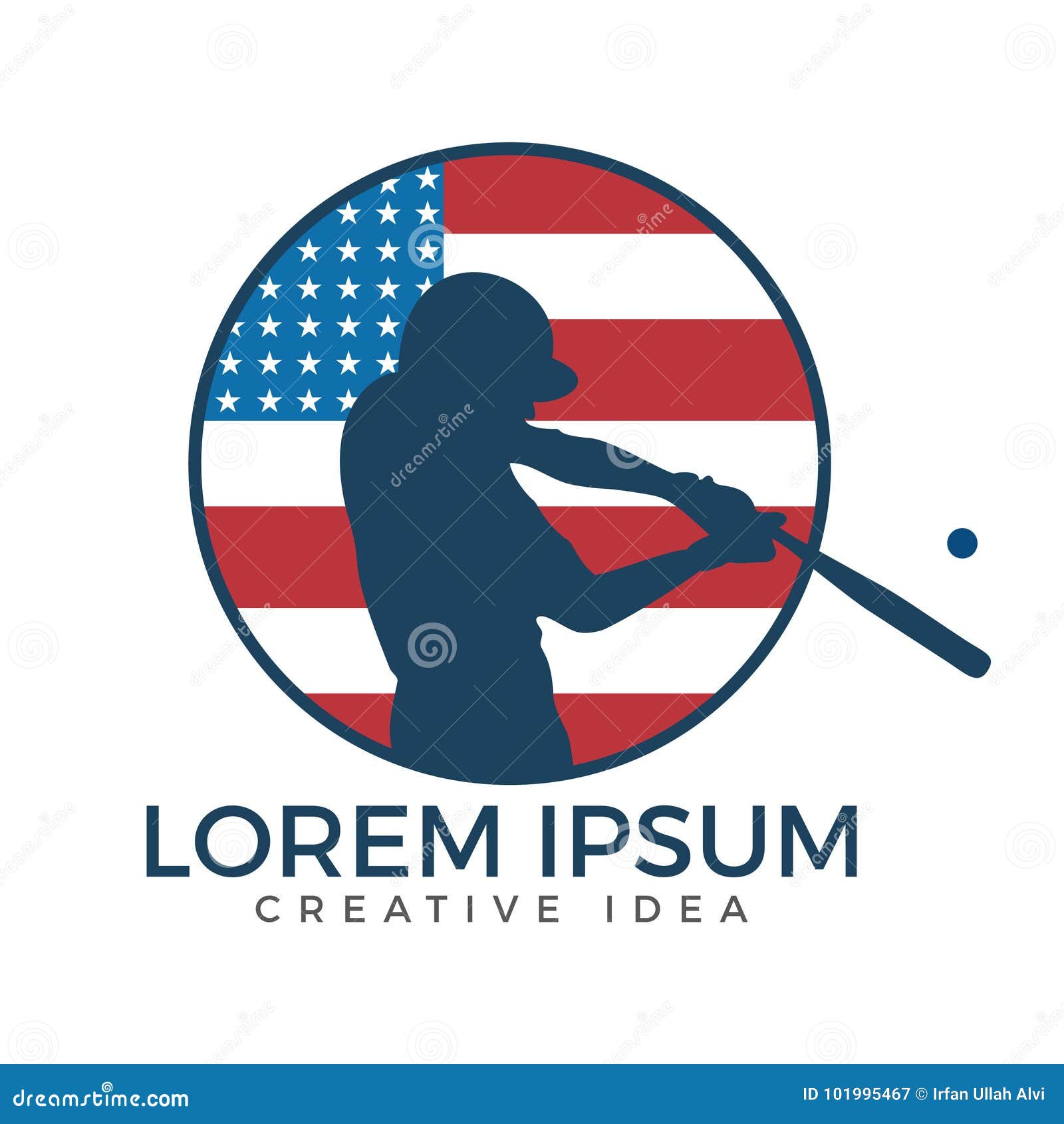 Baseball Player Logo Design. Stock Vector - Illustration of player ...