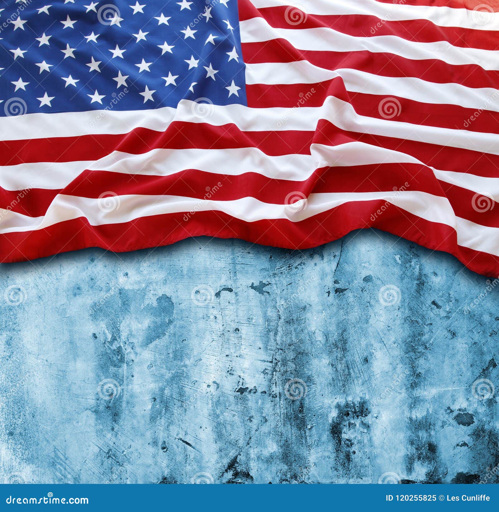 American flag on blue stock image. Image of flag, ripple - 120255825