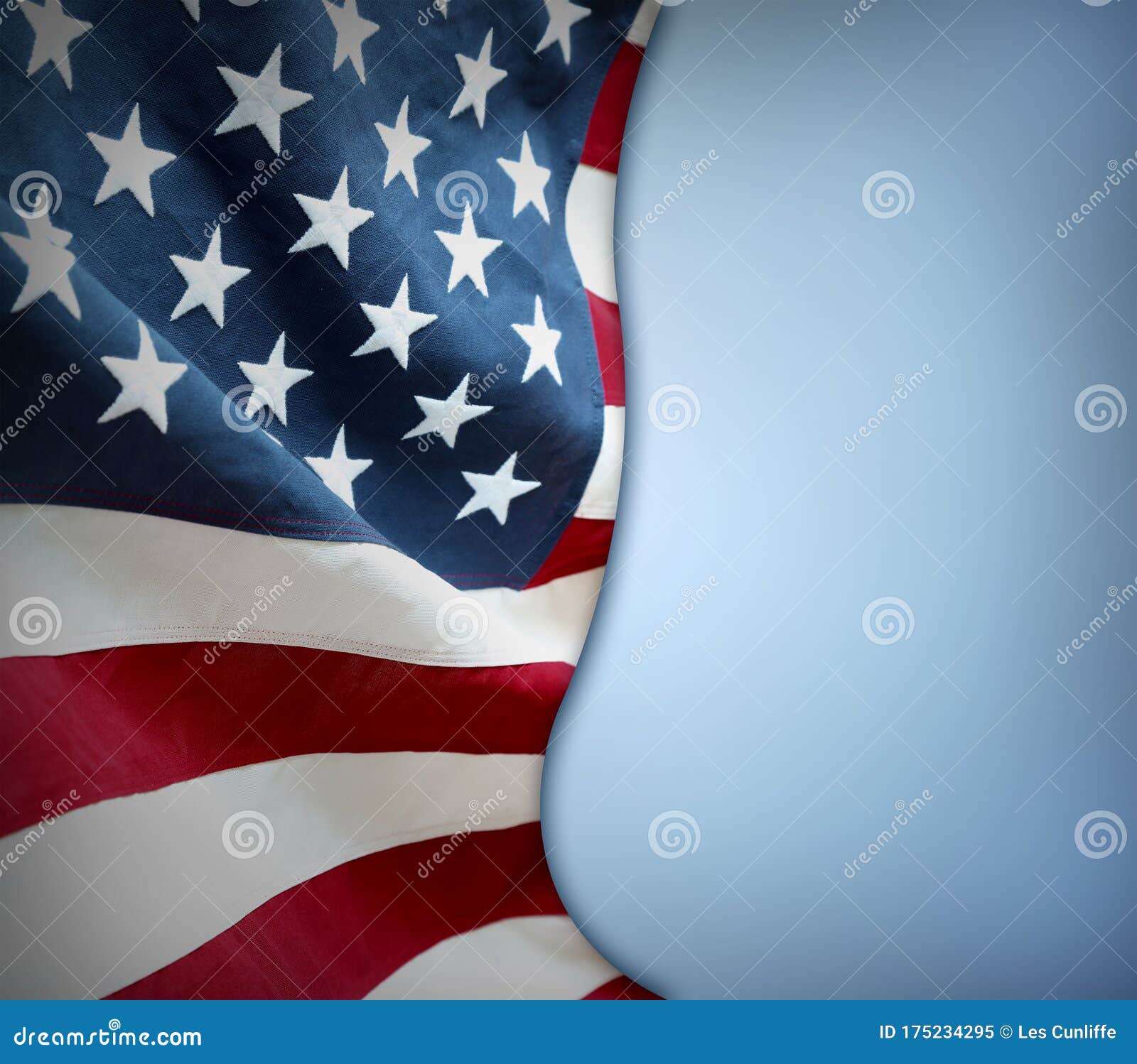 American flag on blue stock image. Image of flagquot - 175234295